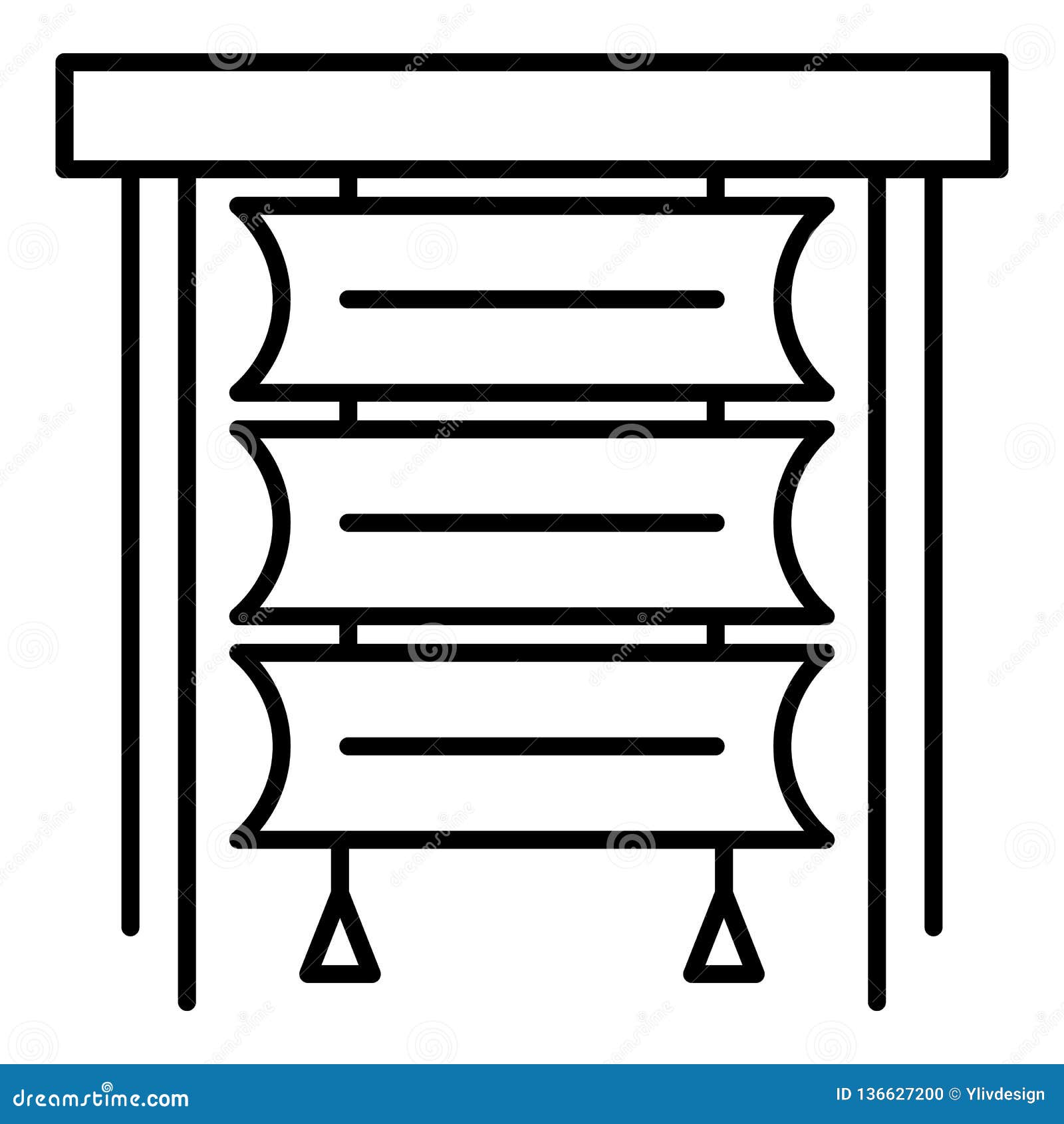 Abstract Louvers Icon, Outline Style Stock Vector - Illustration of ...