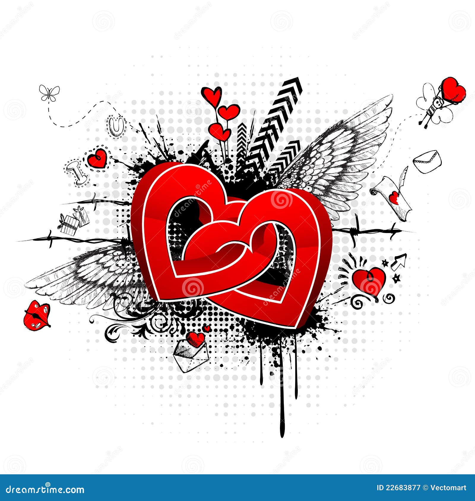 Abstract Love stock vector. Illustration of lips, happy - 22683877