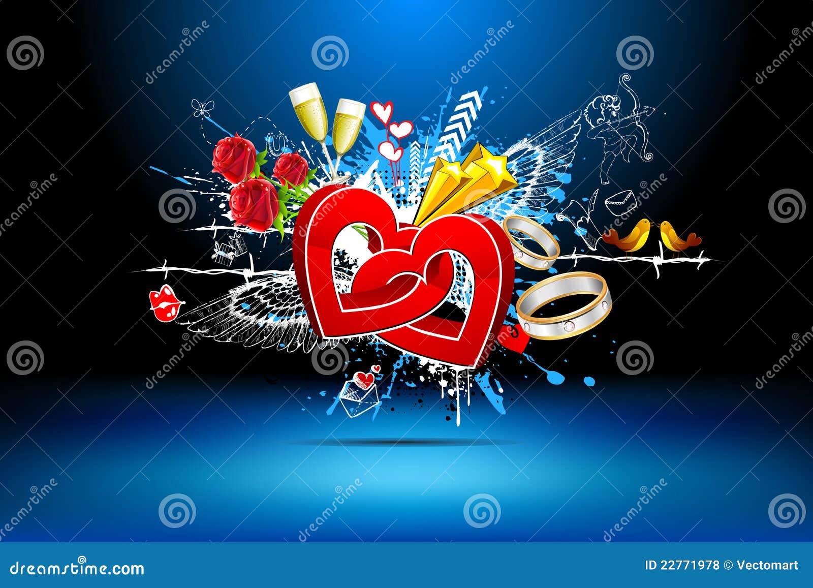 Abstract Love Background stock vector. Illustration of elegant - 22771978