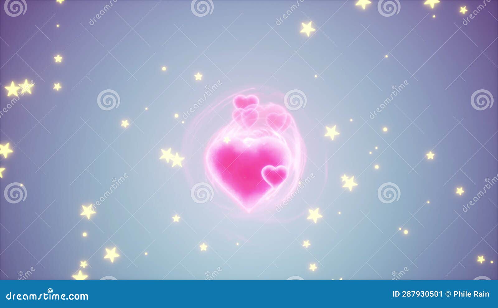 Abstract Love Hearts on Star Art Background Stock Video - Video of ...