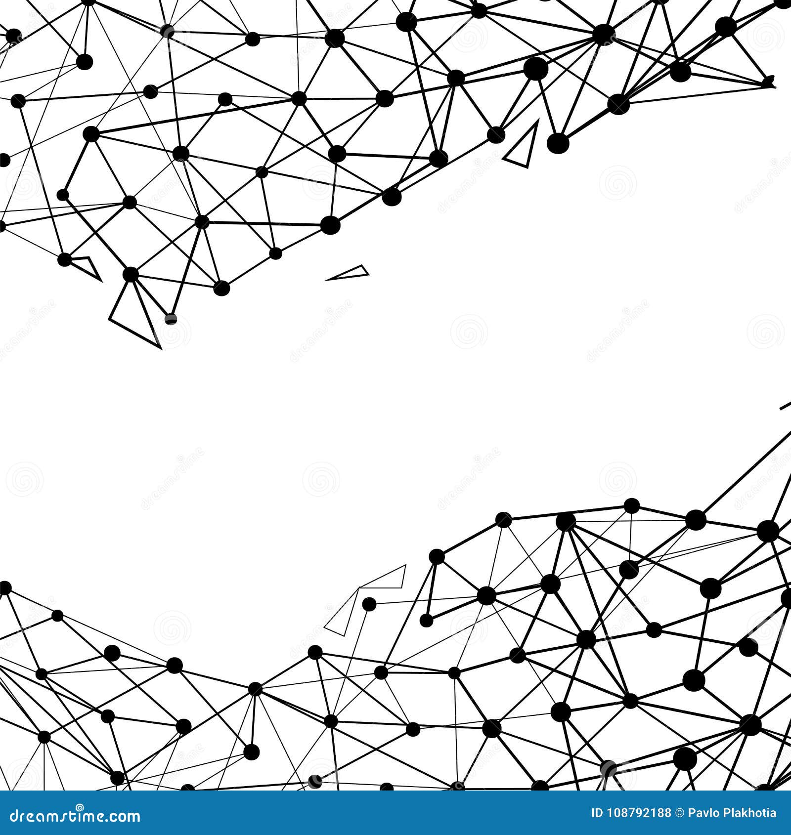 Abstract Low Poly Background with Copy Space. Triangular Grid Vector ...