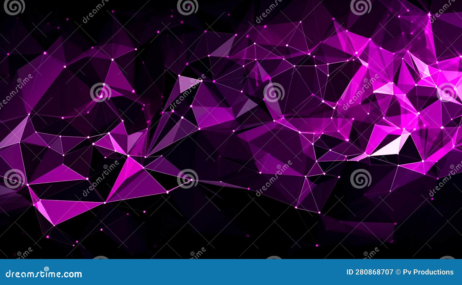 Abstract Low Poly Background of Triangles in Purple Colors, Generative ...