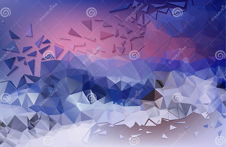 Abstract Low Poly Background is a Winter on the Topic.Vector Stock ...