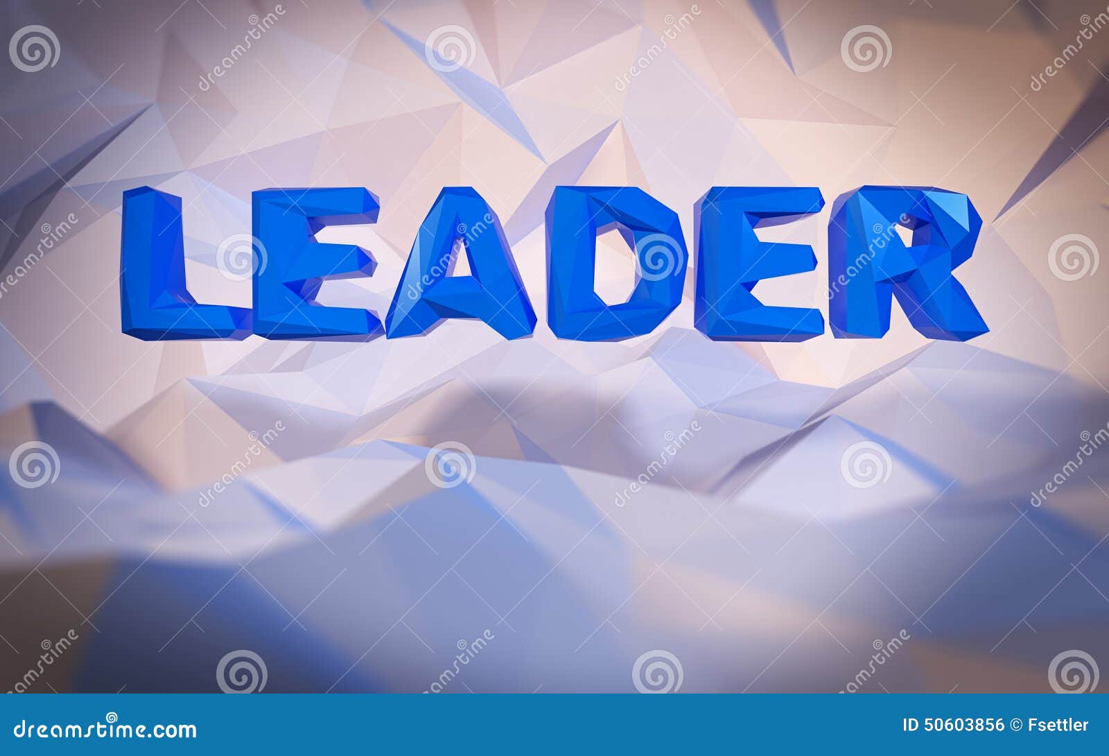 Abstract Low-poly Background. Word Concept. Text Leader Stock ...