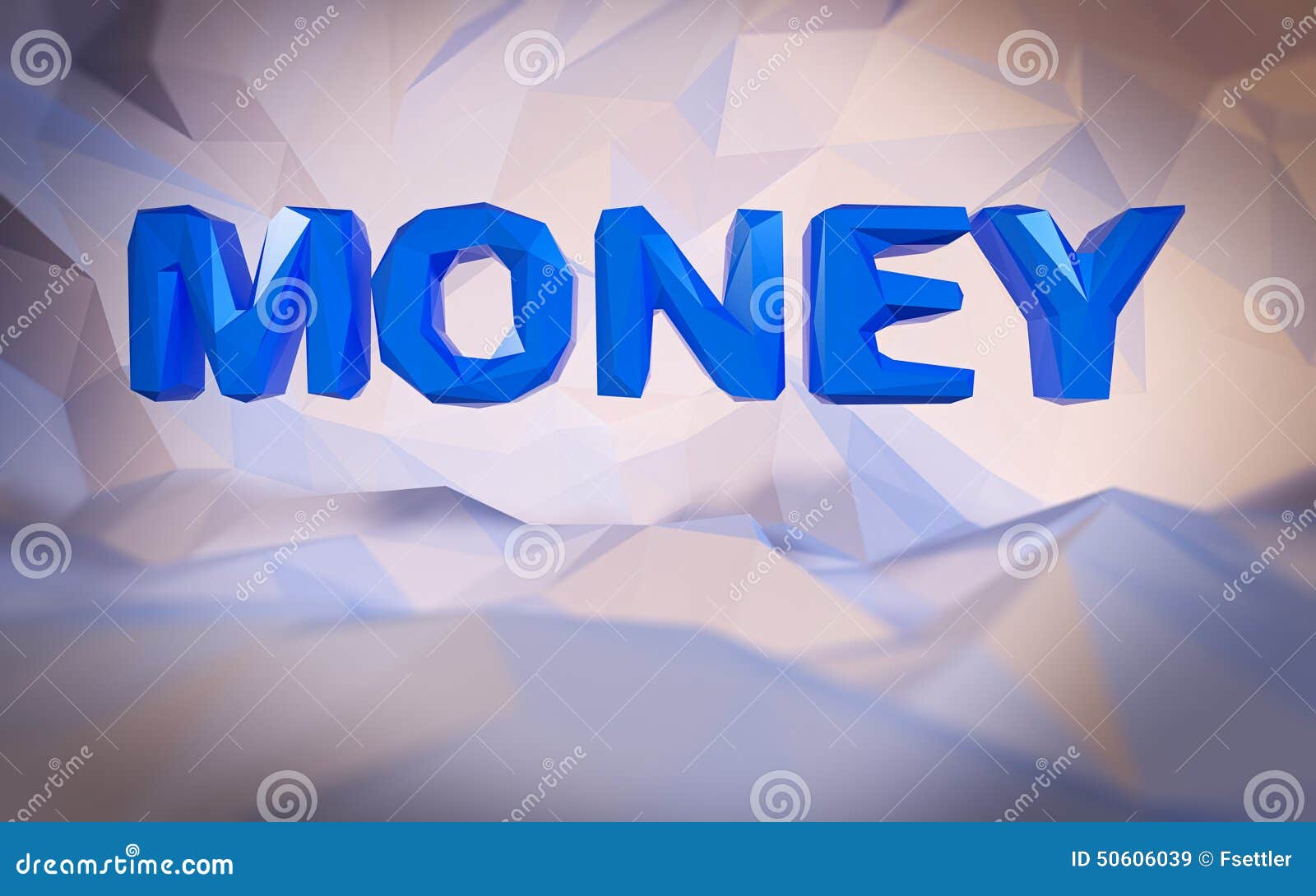 Abstract Low-poly Background. Word Concept. Text Money Stock ...