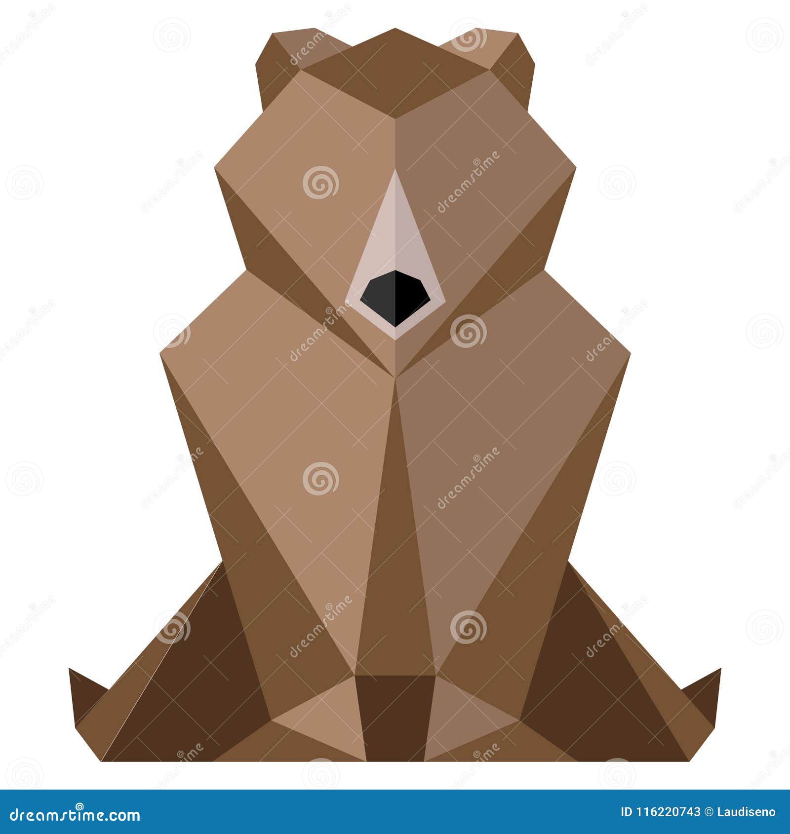 Abstract Low Poly Bear Icon Stock Vector - Illustration of concept, colorful: 116220743