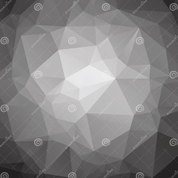 Abstract Low Poly Black and White Background Stock Vector ...