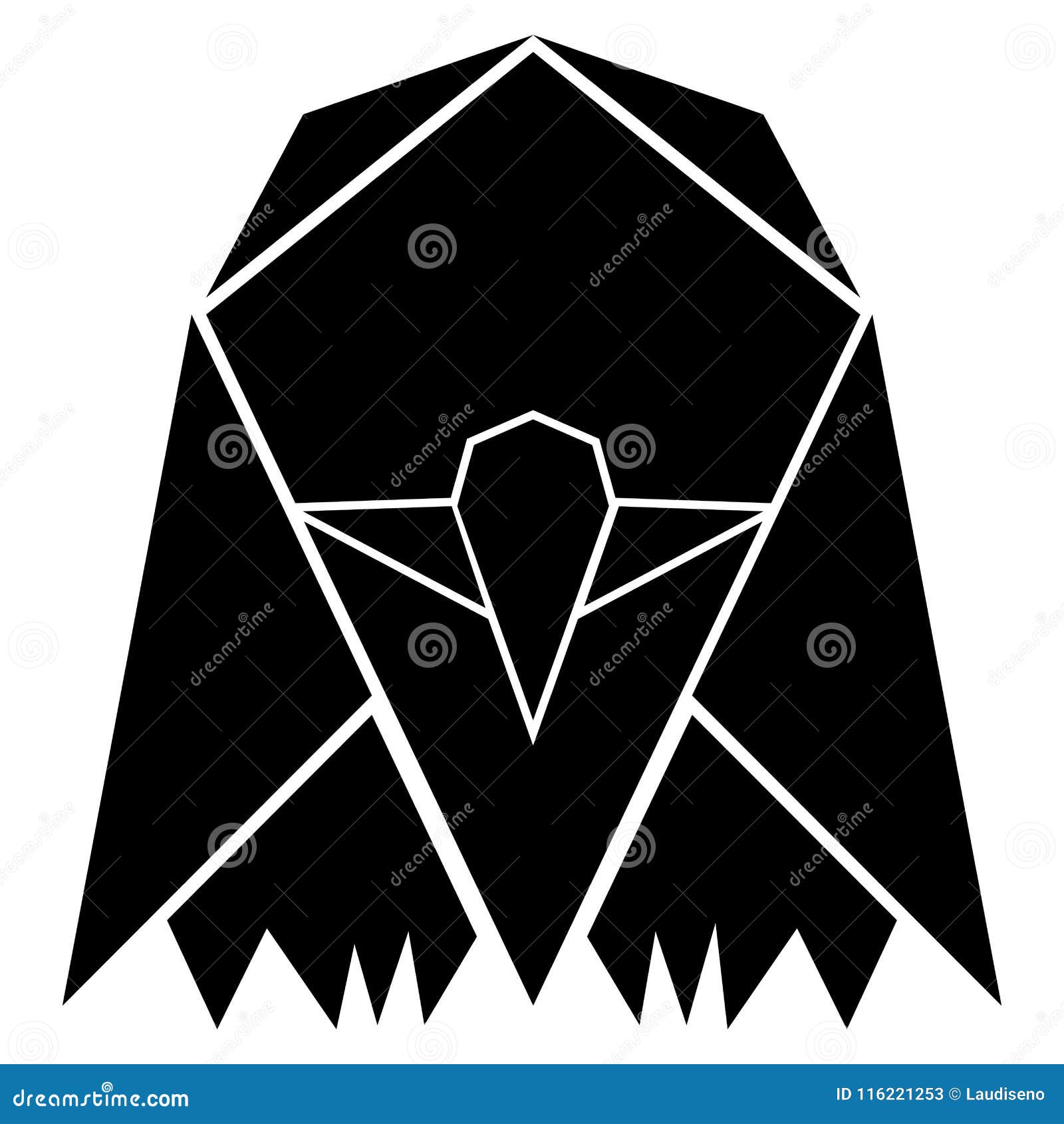 Abstract Low Poly Eagle Icon Stock Vector - Illustration of abstract ...