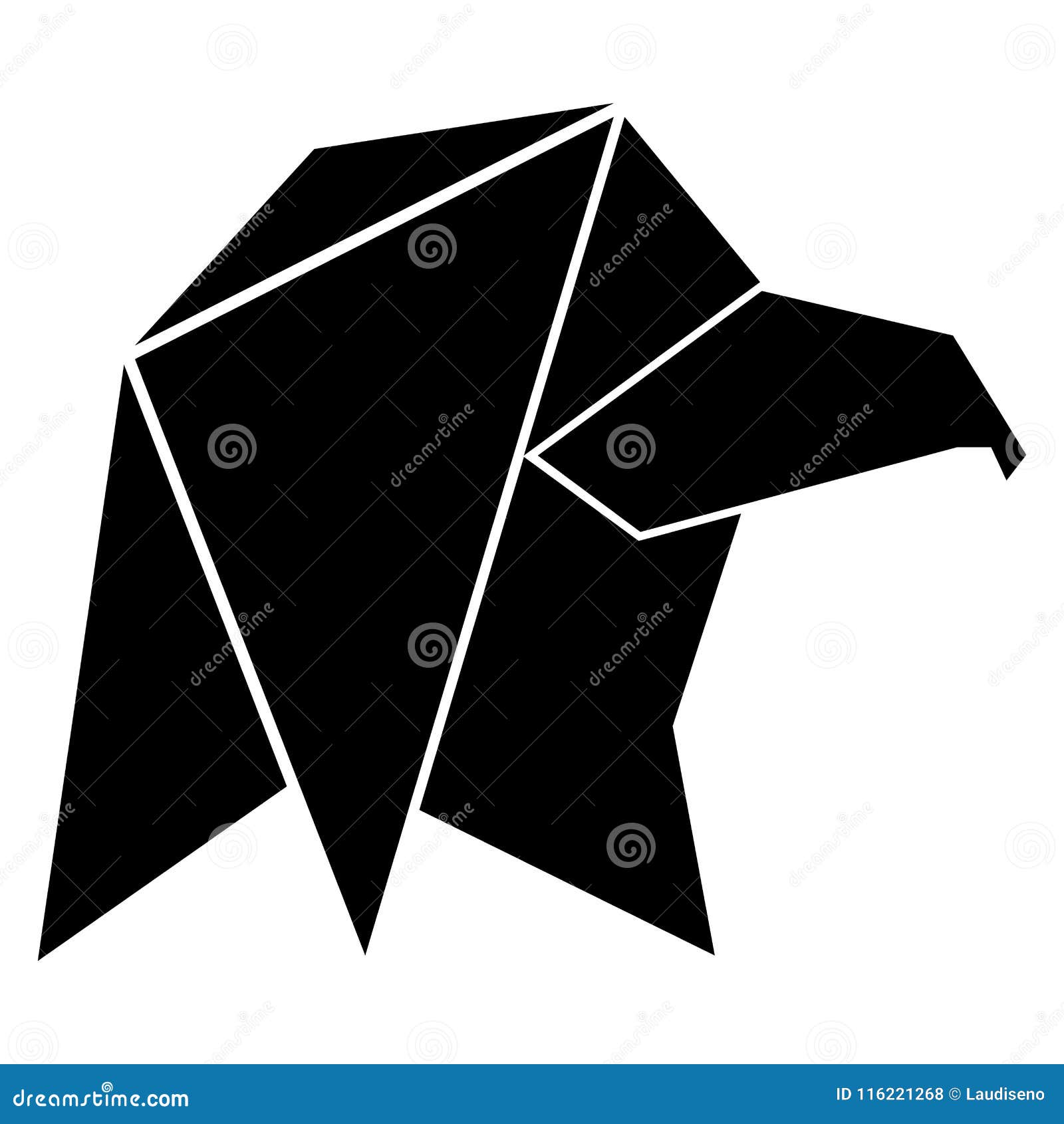 Abstract Low Poly Eagle Icon Stock Vector - Illustration of background ...