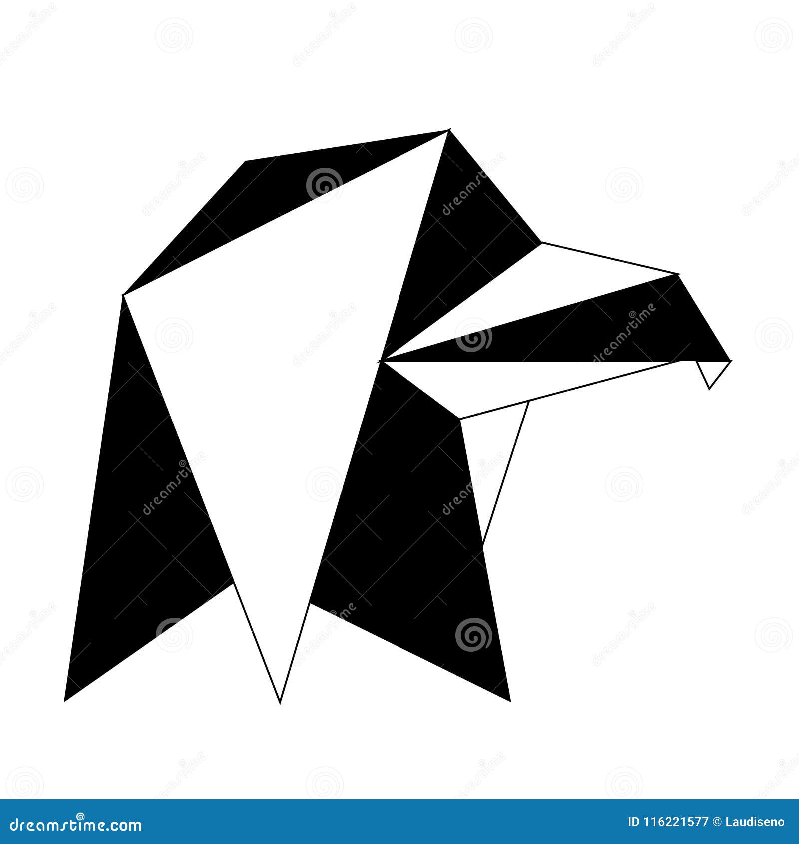 Abstract Low Poly Eagle Icon Stock Vector - Illustration of design ...