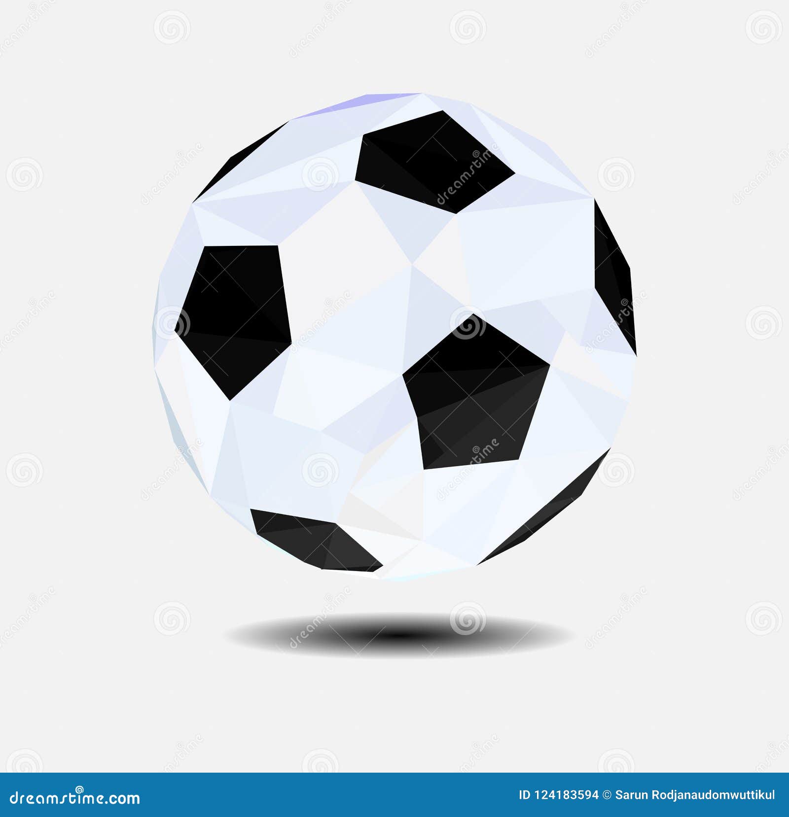 Abstract Low Poly Football, Geometric Concept, Vector Stock Vector ...