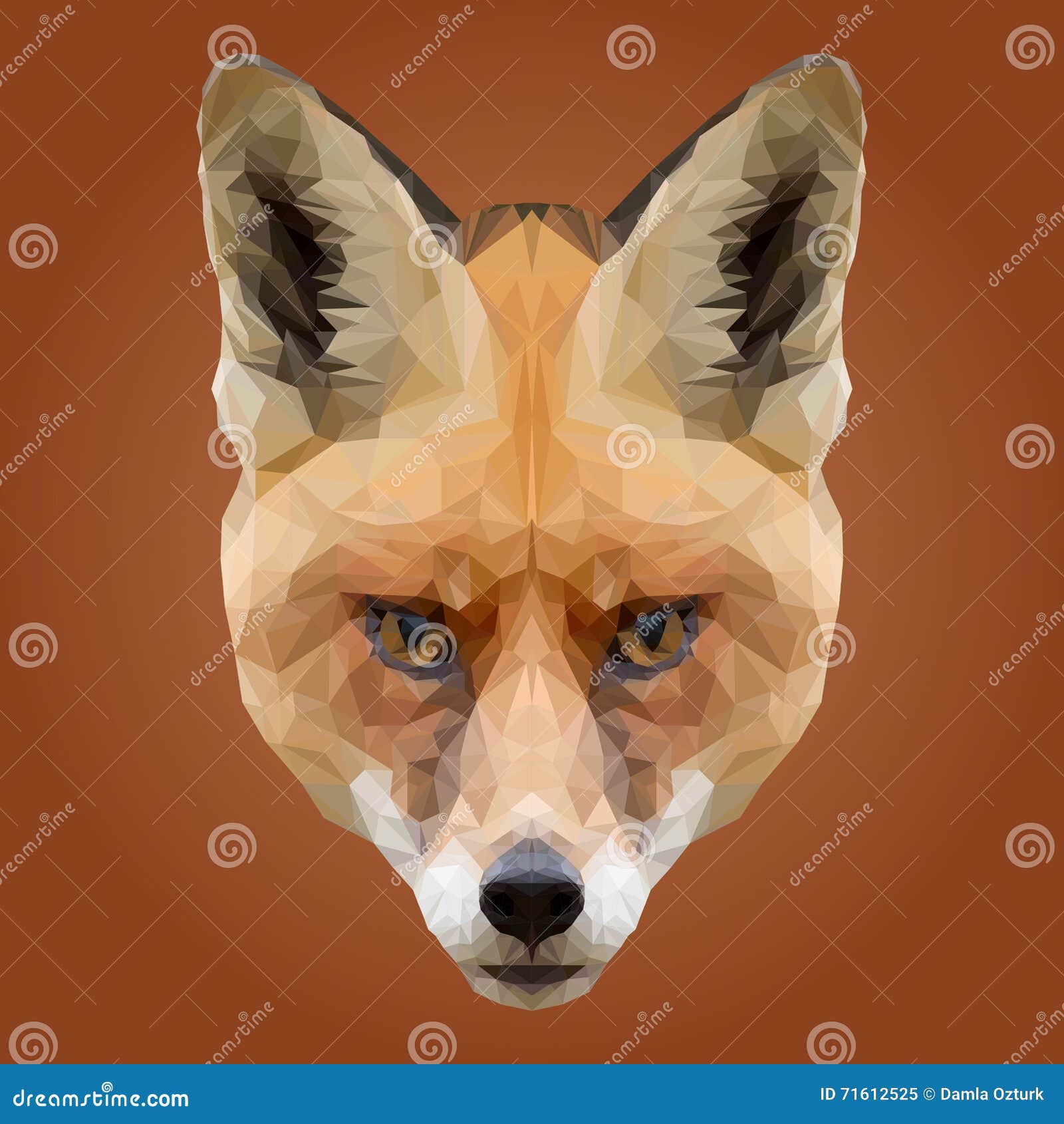 Abstract Low Poly Fox Design Stock Vector - Illustration of logotype ...