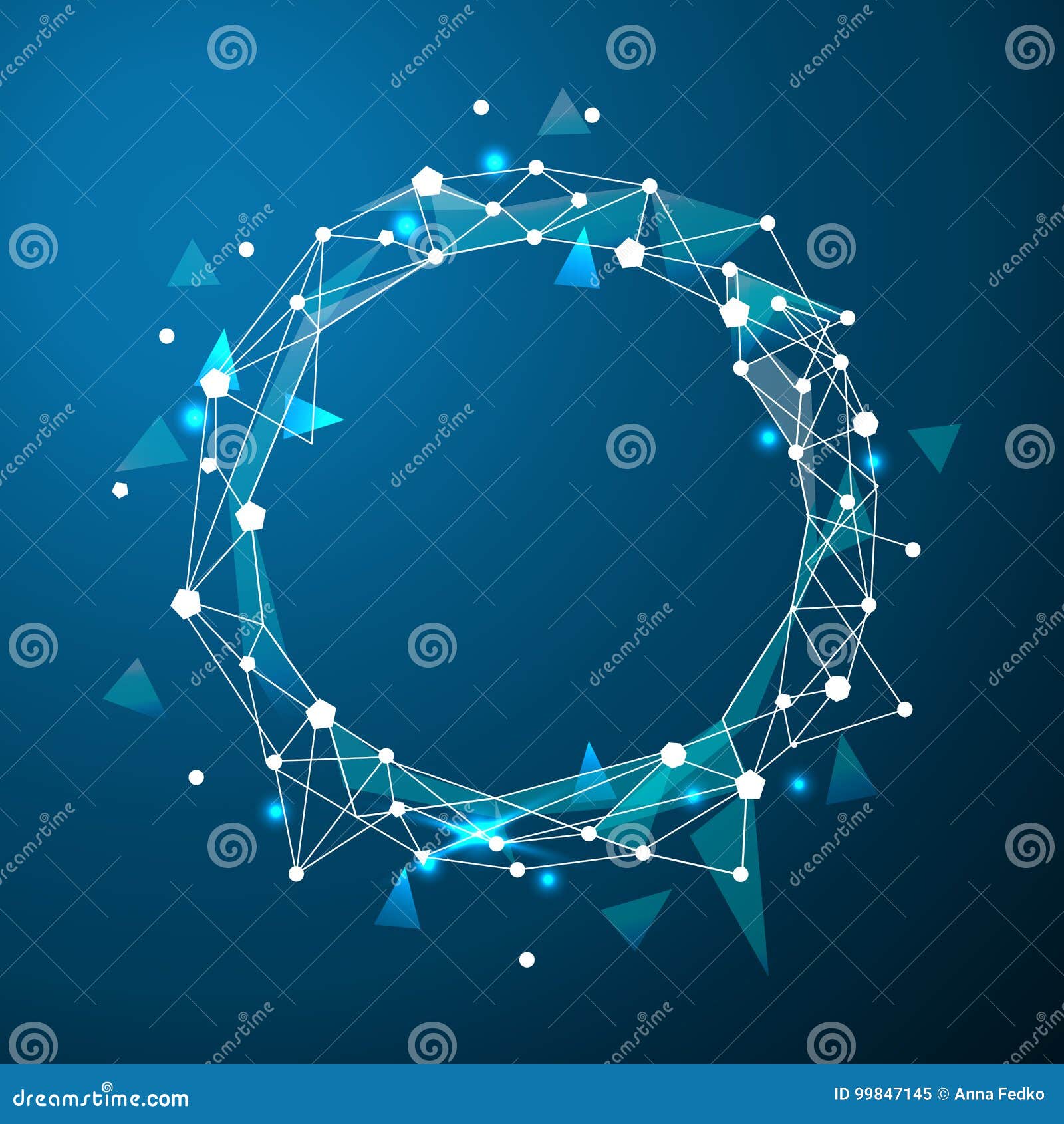 Abstract Low Poly Frame with Polygon Line on Abstract Background. Stock ...