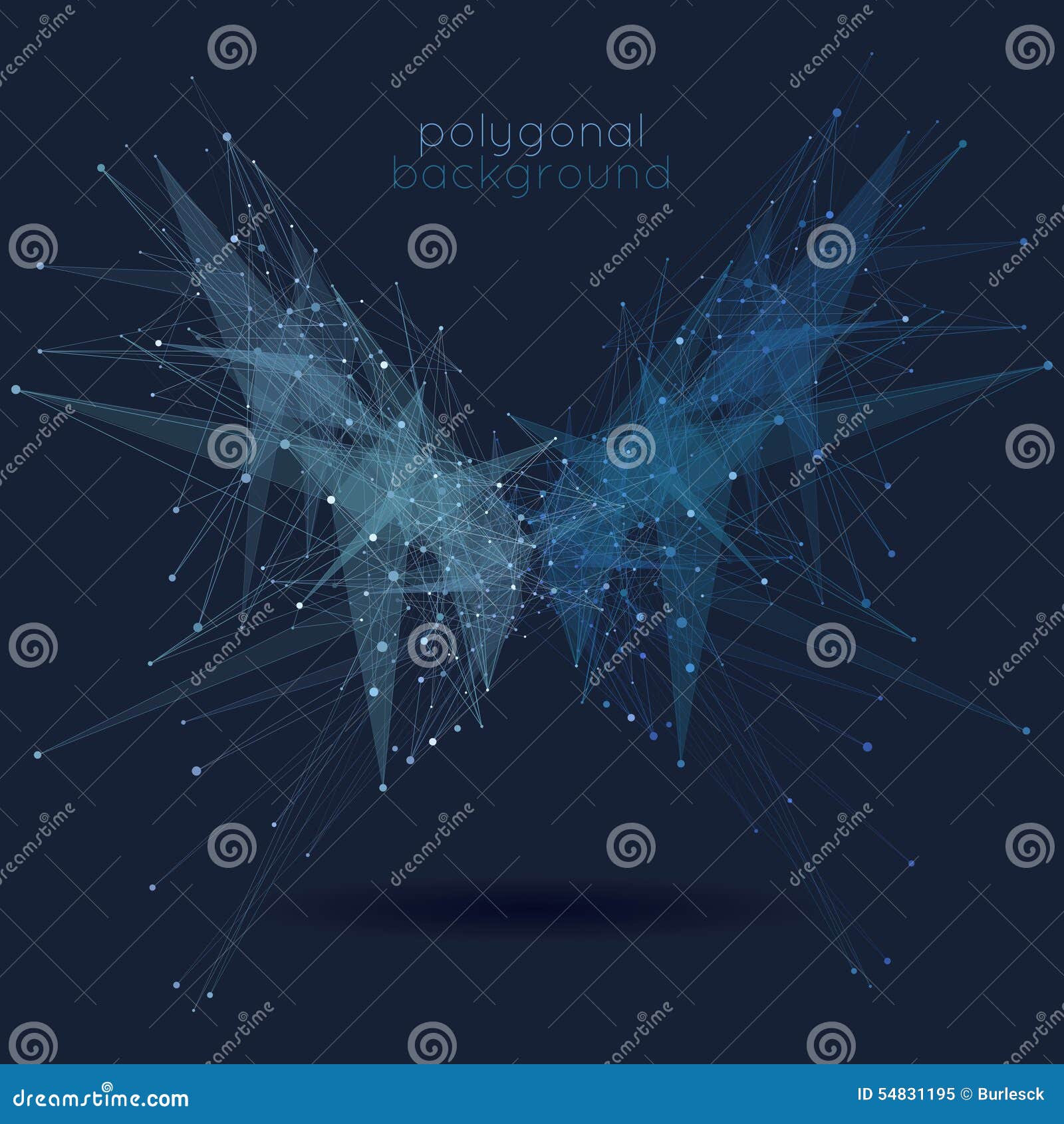 Abstract Low Poly Geometric Technology Vector Stock Vector ...