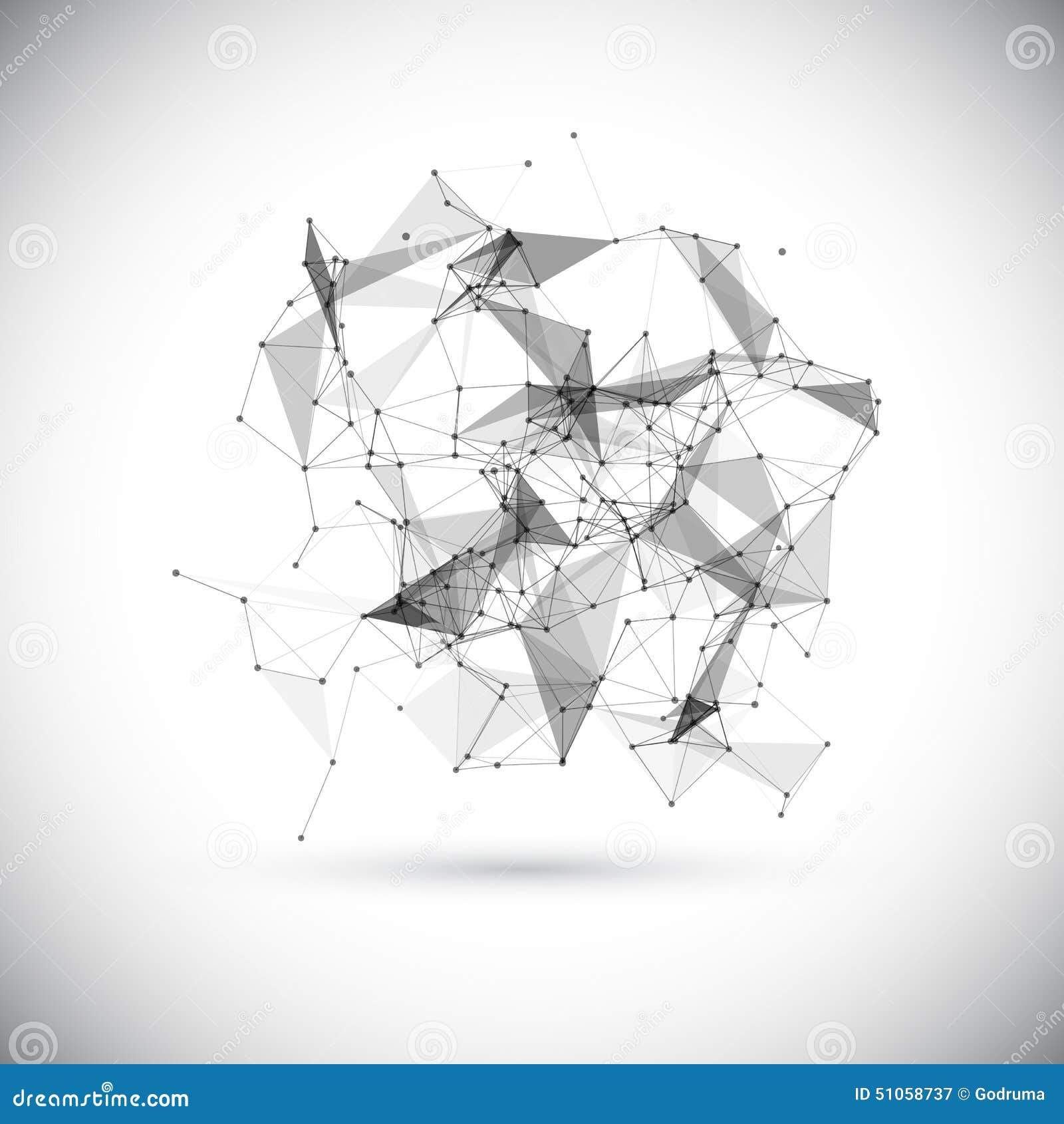 Abstract Low Poly Geometric Technology Vector Stock Vector ...