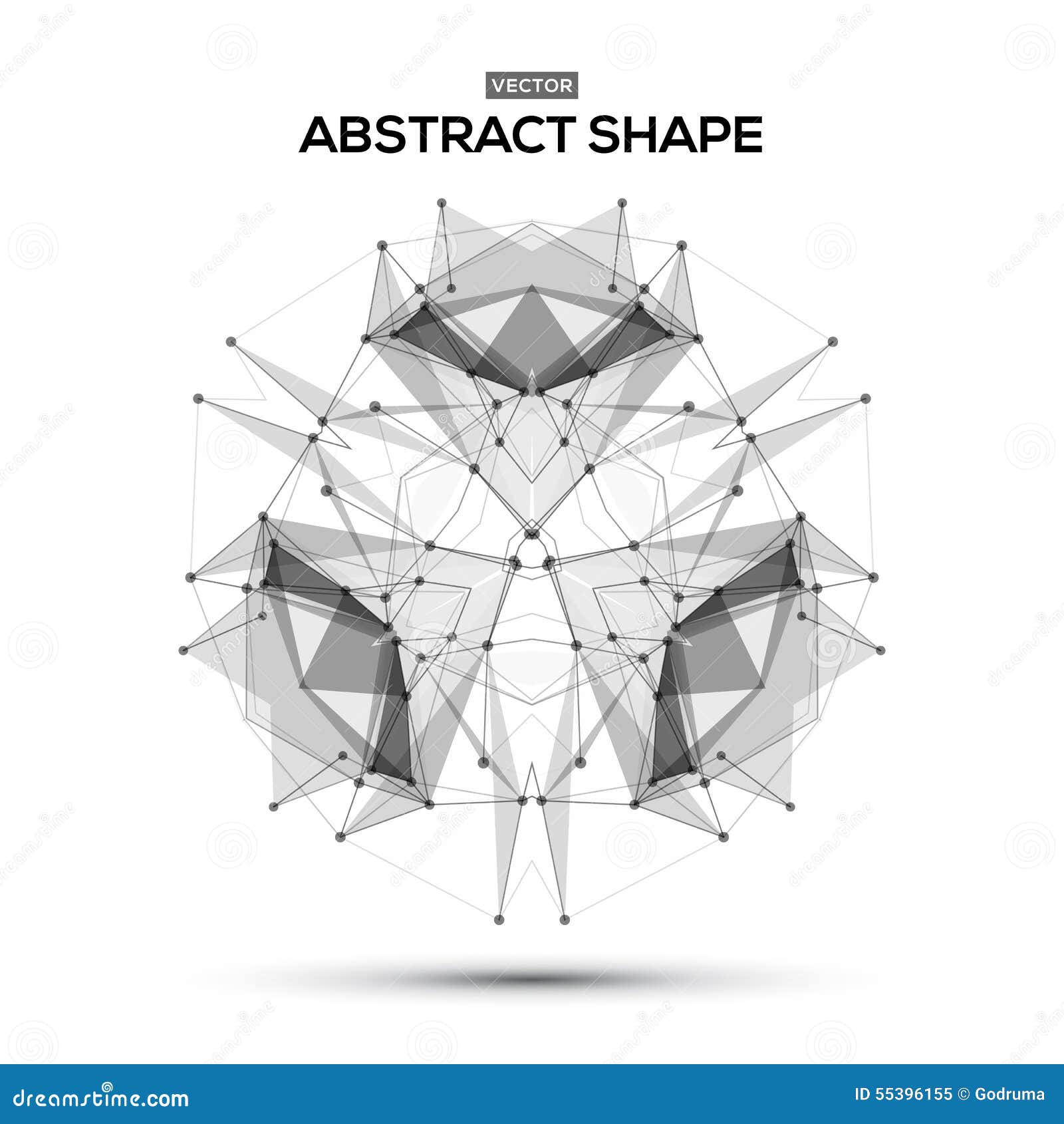 Abstract Low Poly Geometric Technology Vector Stock Vector ...