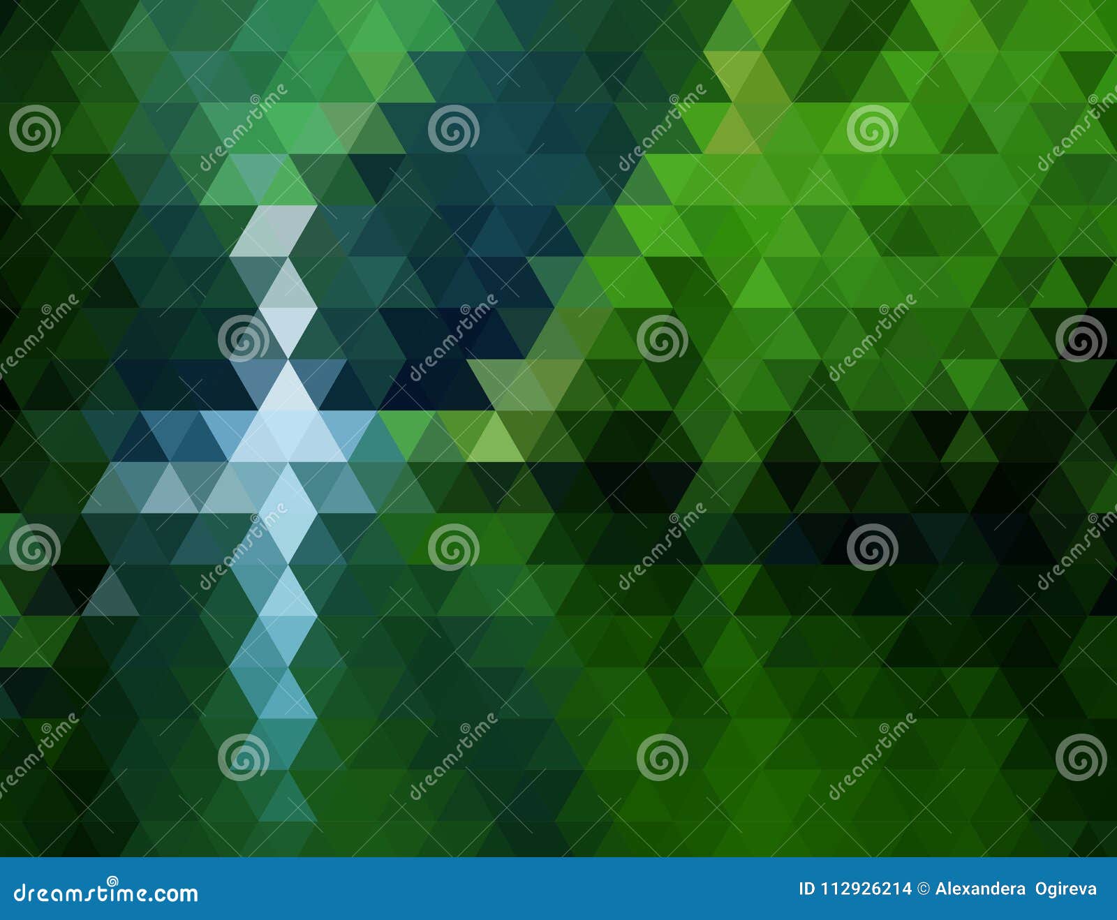 Abstract Low Poly Green Bright Technology Vector Background. Connection ...
