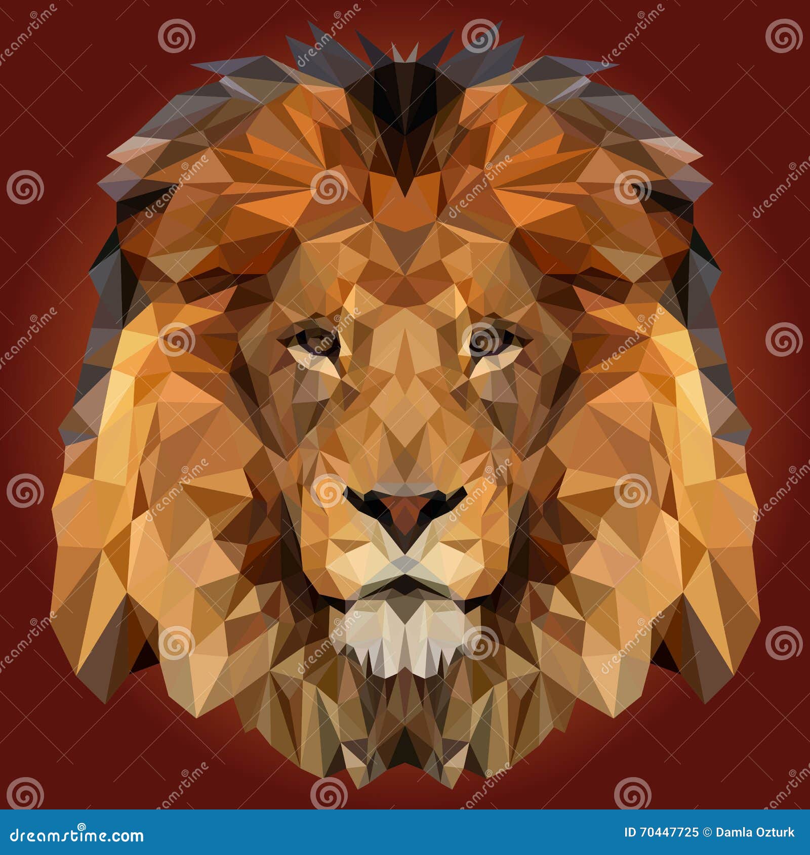 Abstract Low Poly Lion Design Stock Vector - Illustration of design ...
