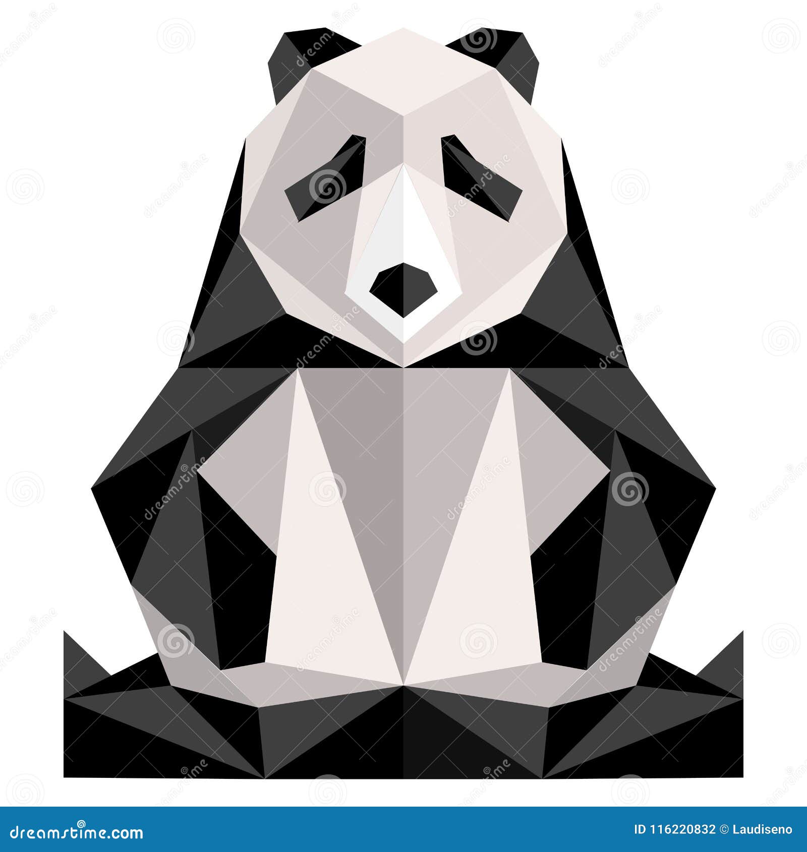 Abstract Low Poly Panda Icon Stock Vector - Illustration of background ...
