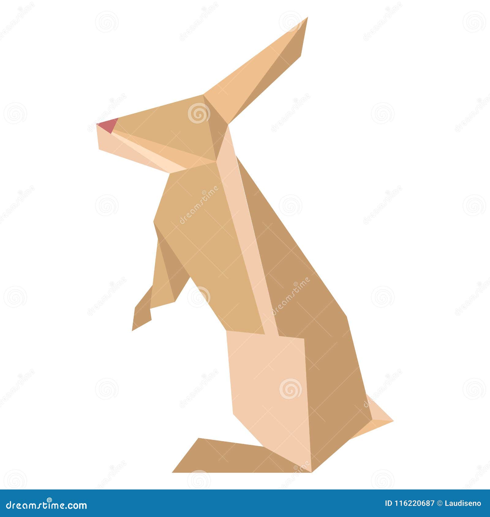 Abstract Low Poly Rabbit Icon Stock Vector - Illustration of head ...