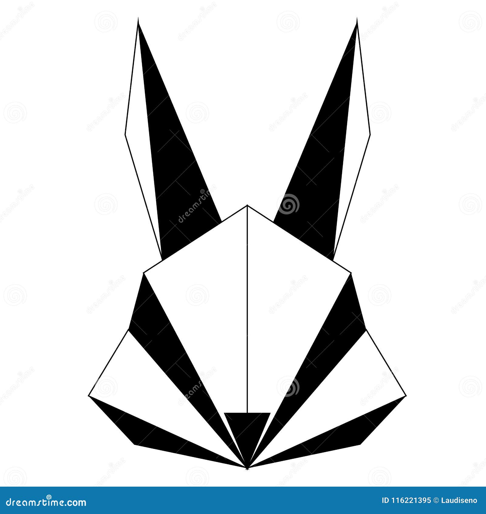 Abstract Low Poly Rabbit Icon Stock Vector - Illustration of sign ...