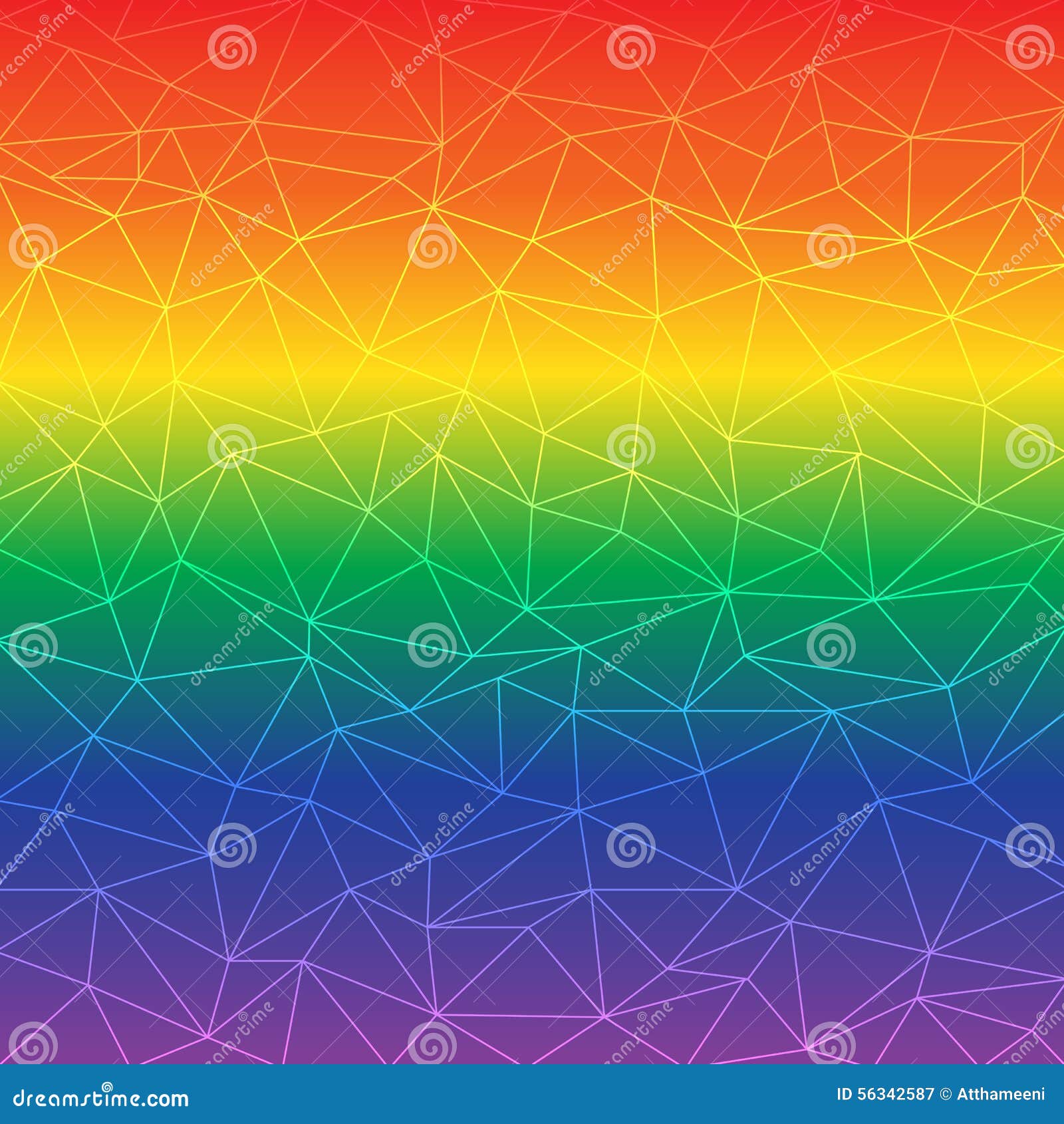 Abstract Low Poly Rainbow Color Background Stock Vector - Illustration of graphic, print: 56342587