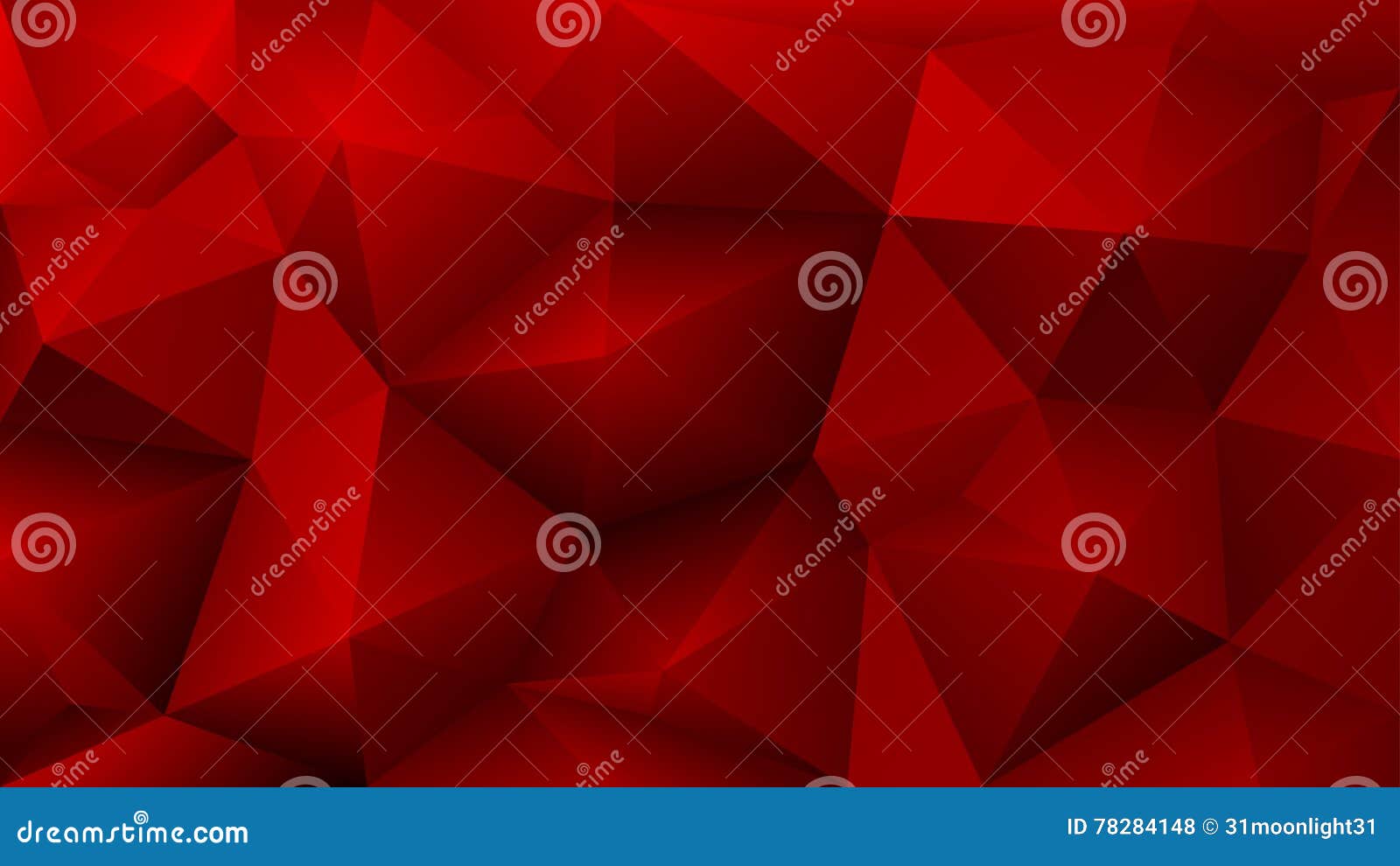 Abstract Low Poly Red Background of Triangles Stock Vector ...