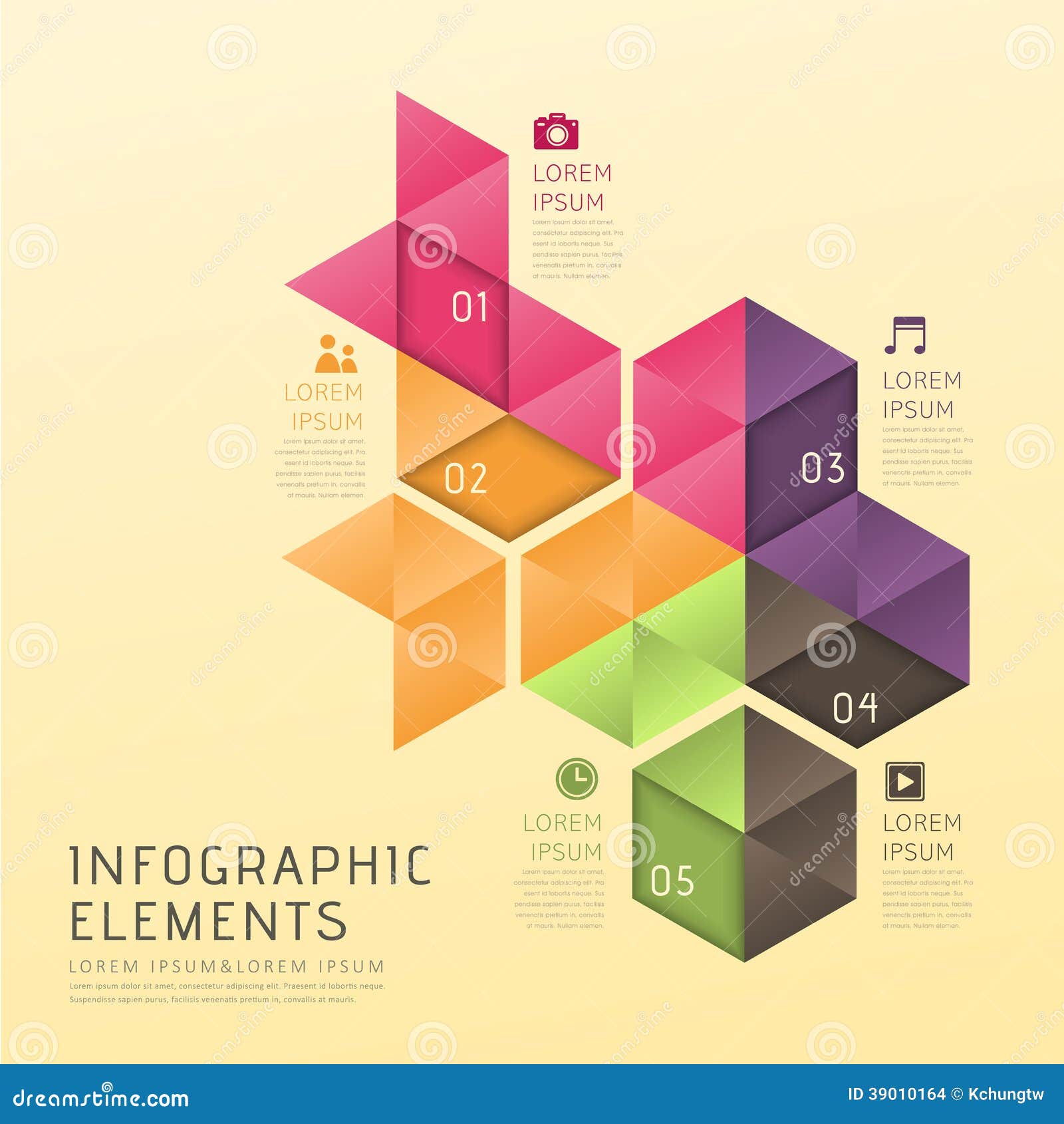 Abstract Low Poly Style Infographics Stock Vector - Illustration of ...
