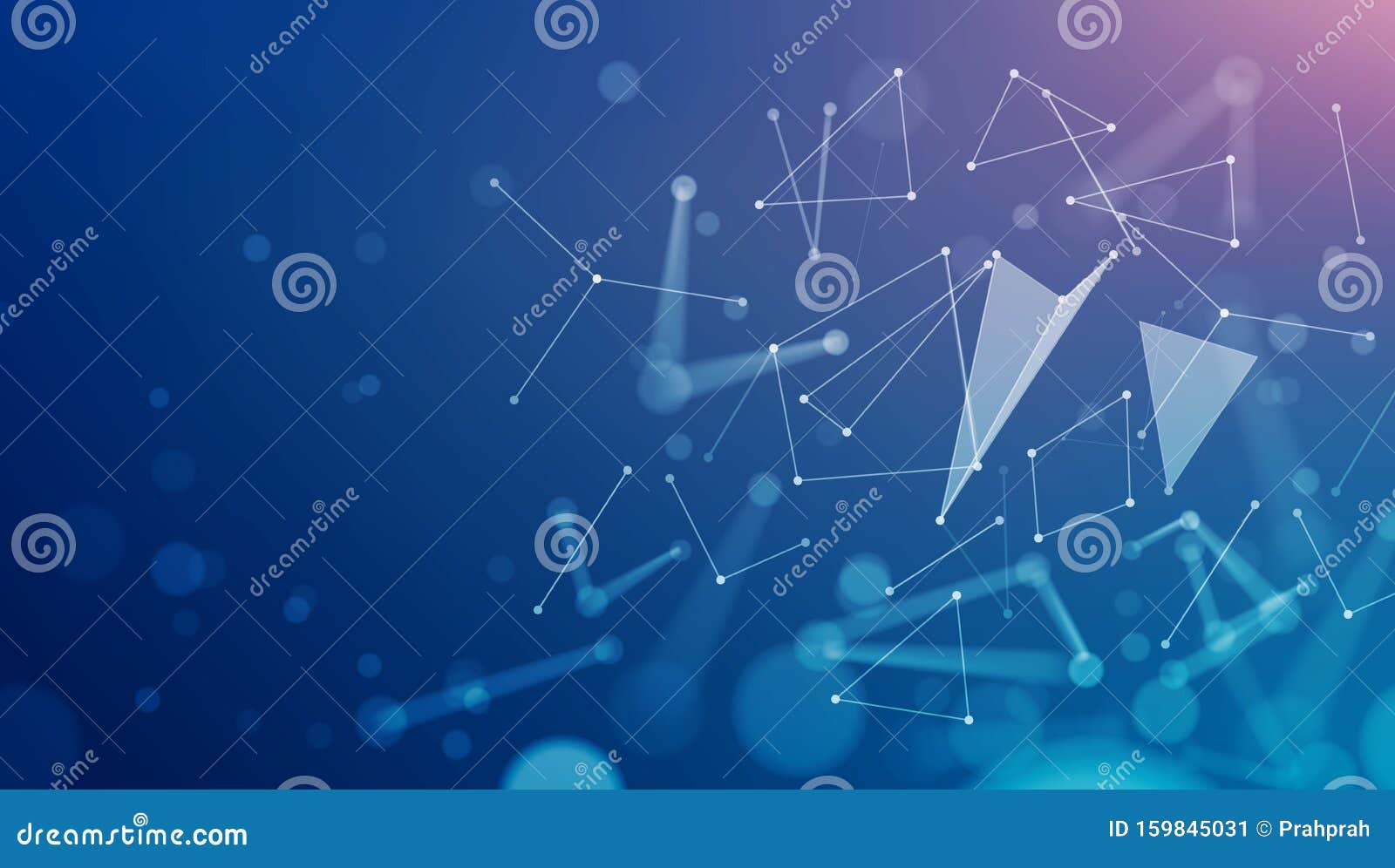 Abstract Low Poly Tech Concept Dark Background Stock Vector ...