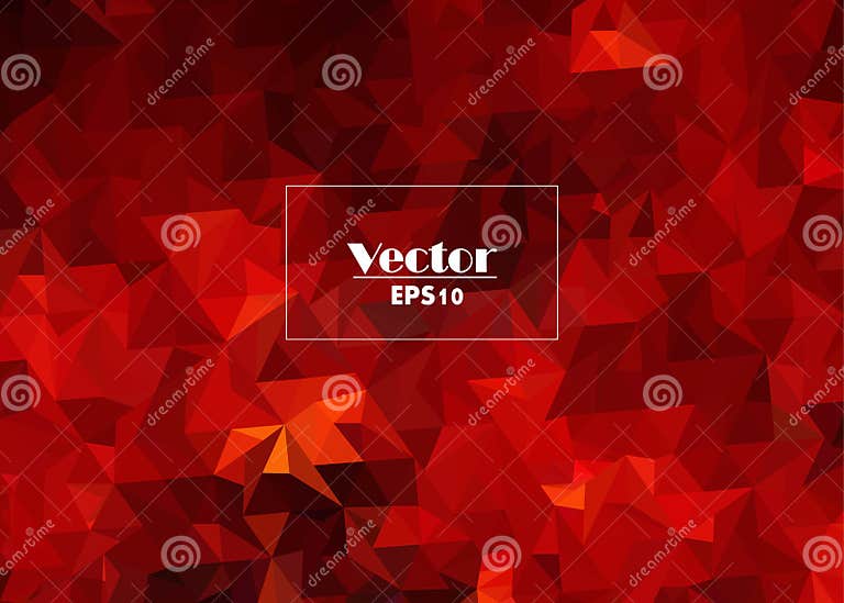 Red Ruby Crystals Digital Abstract Vector Image Stylized from Triangles ...