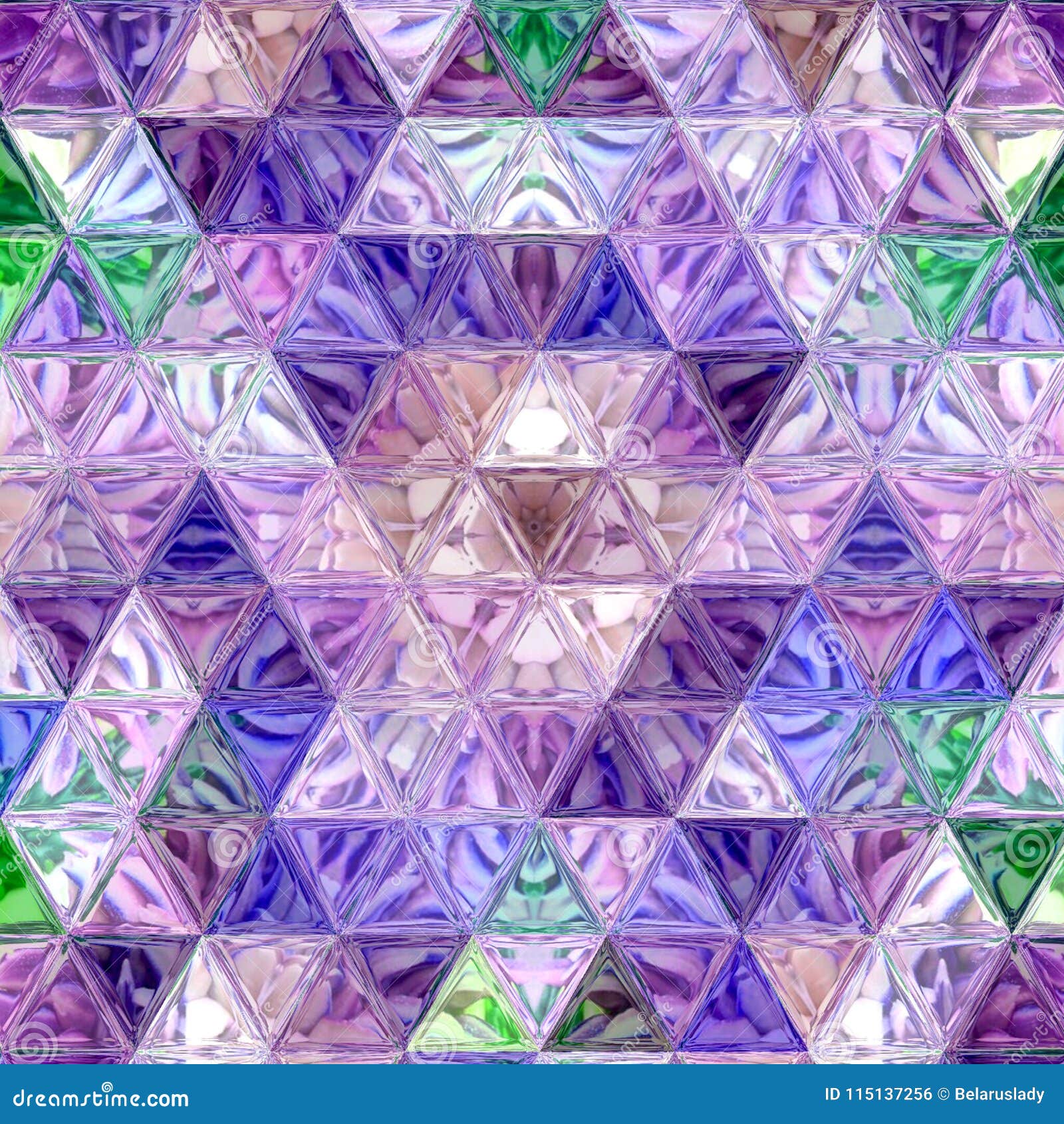 Abstract Low Poly Violet Geometric Background Ontinuous Pattern. Effect ...