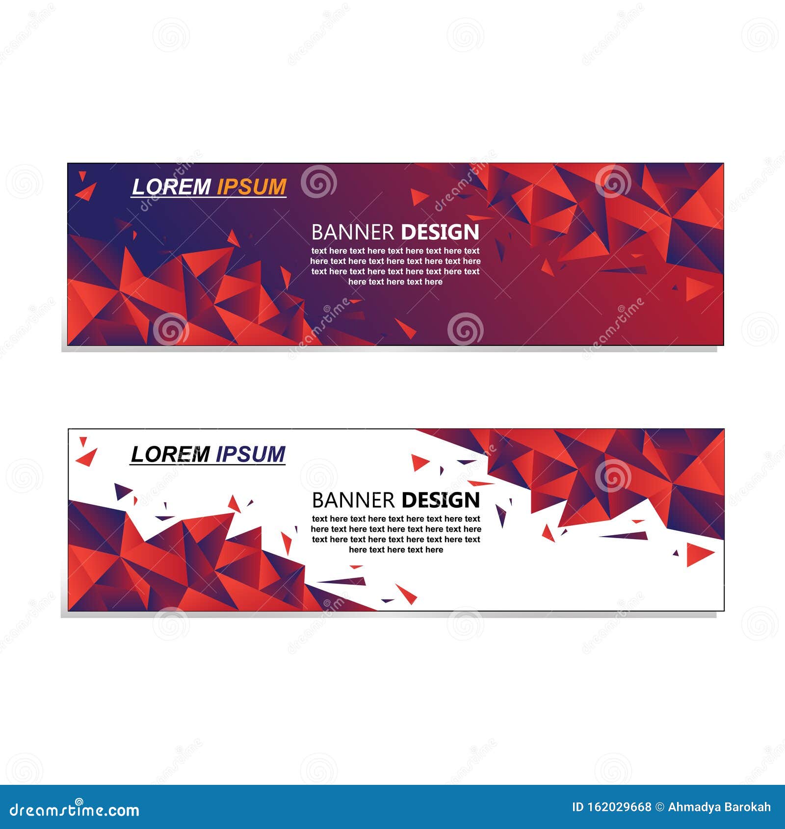 Abstract Low Poly Web Banner Design Background or Header Templates ...