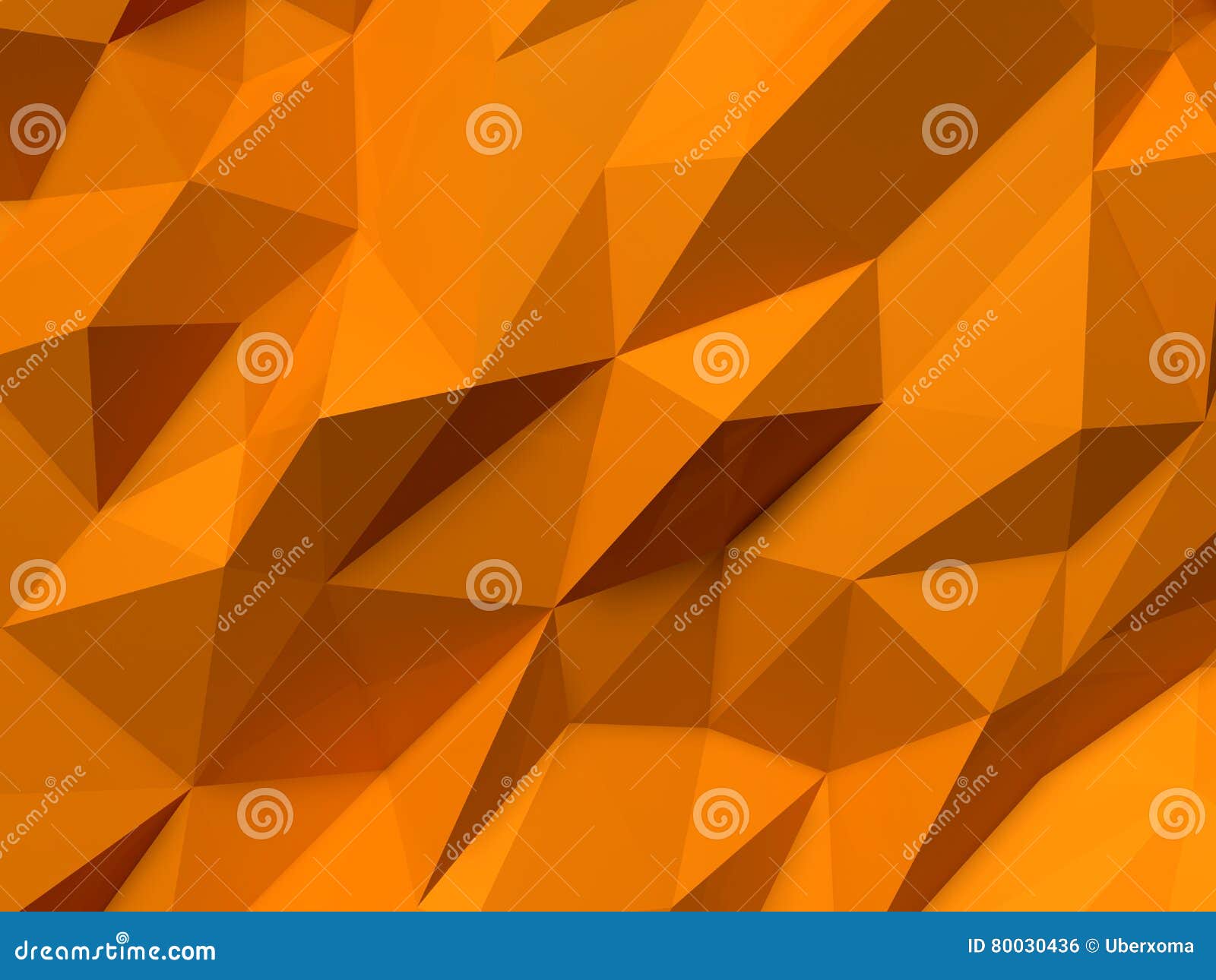 Abstract Lowpoly Background Orange. Geometric Polygonal Background 3D ...