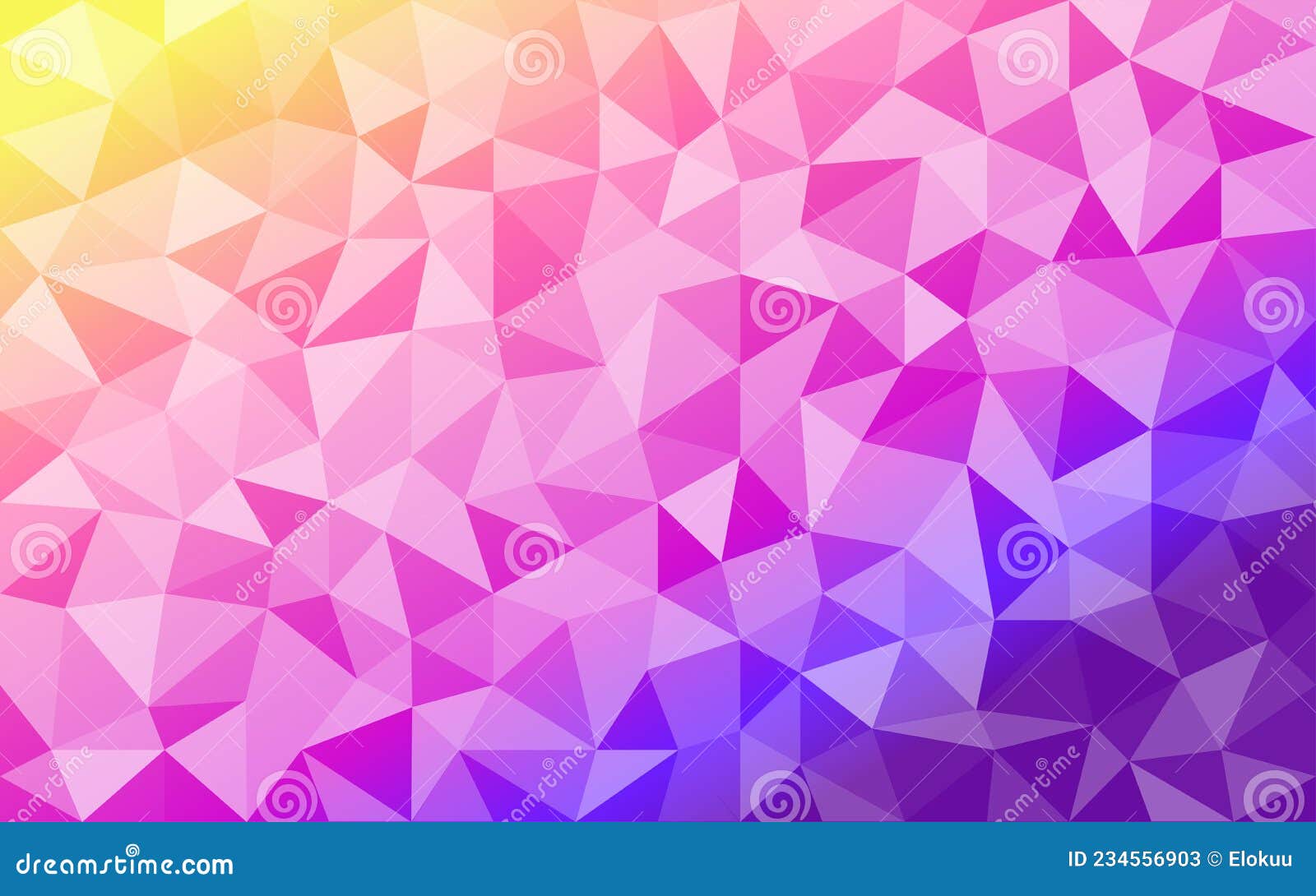 Abstract Lowpoly Rainbow Colored Background. Vector Triangular ...
