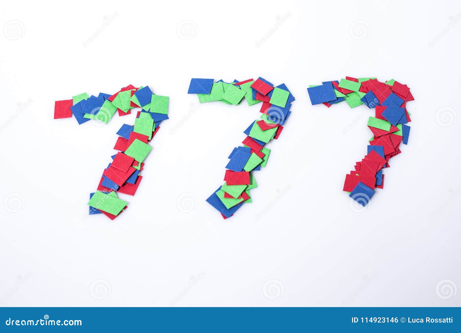 Abstract Lucky Numbers 777 in a White Background Stock Photo - Image of ...