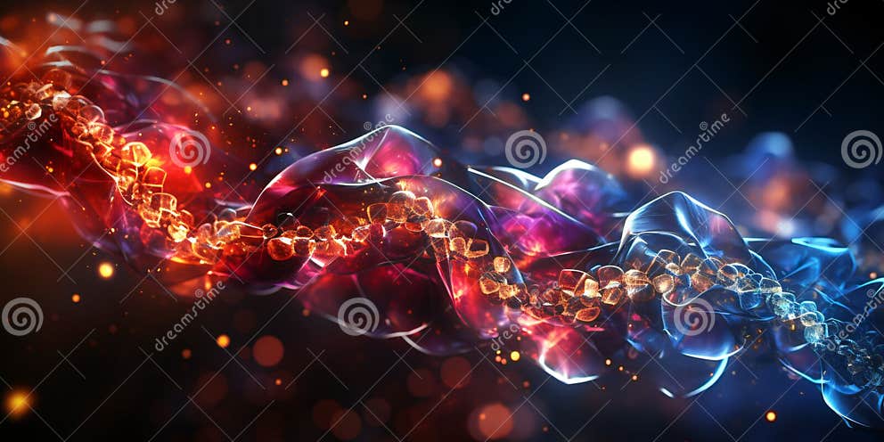 Abstract Luminous DNA String Stock Illustration - Illustration of ...