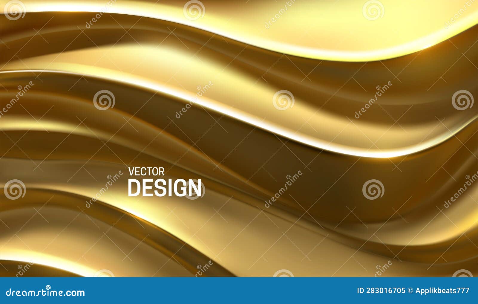 Abstract Luxury Background with Wavy Golden Relief Stock Vector ...