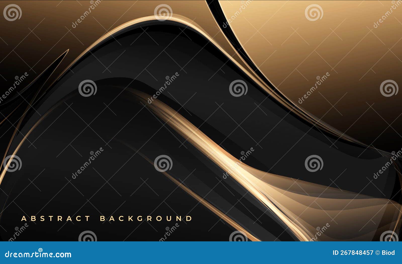 Abstract Luxury Black and Gold Wavy Background Stock Vector ...