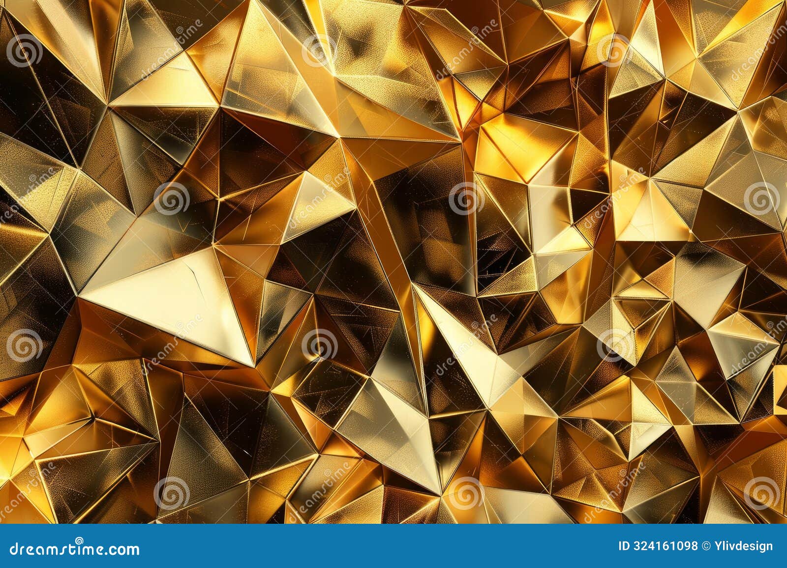 Abstract Luxury Concept With A Gold Polyhedral Surface Pattern Stock ...