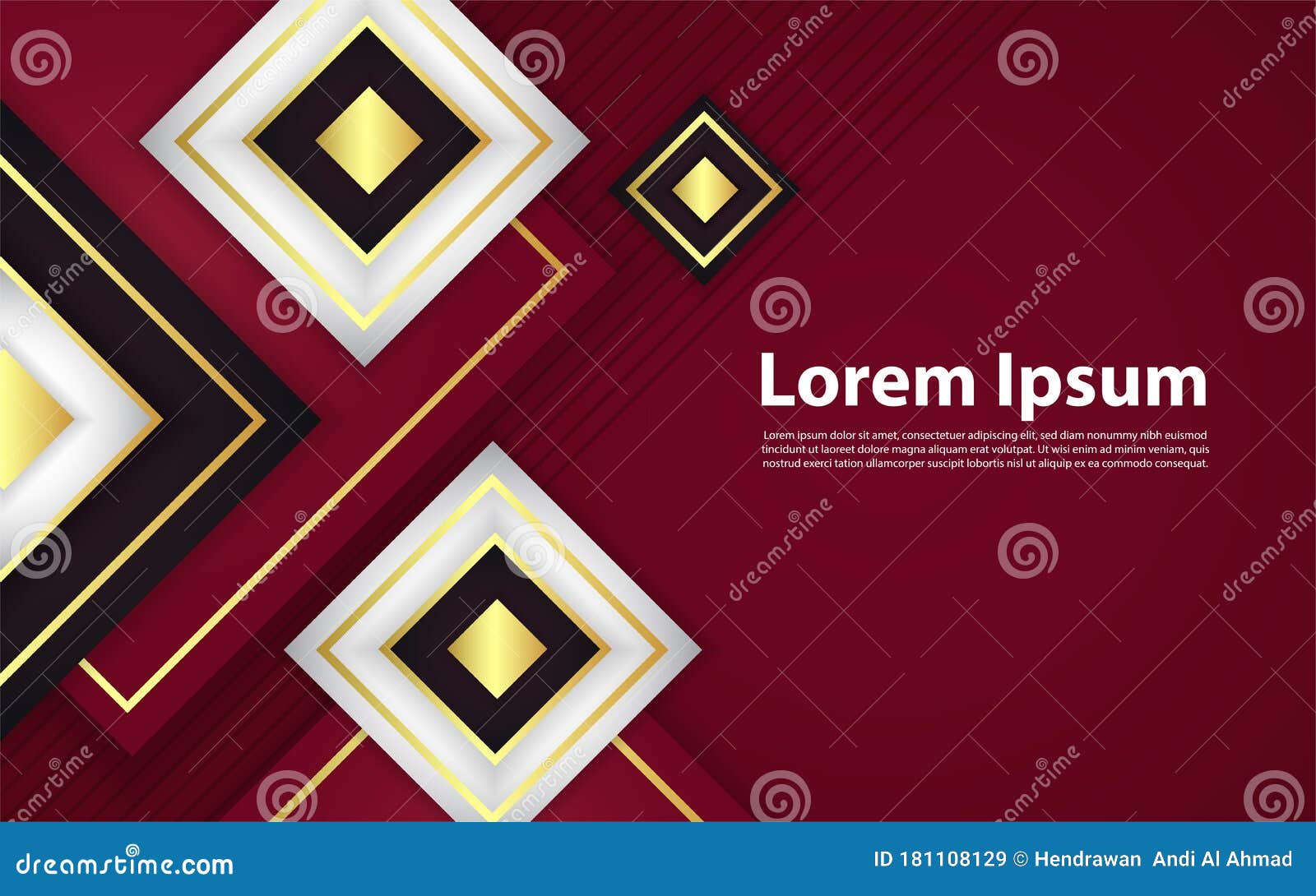 Abstract Luxury Dark Red Square Background. Abstract Geometric Design ...