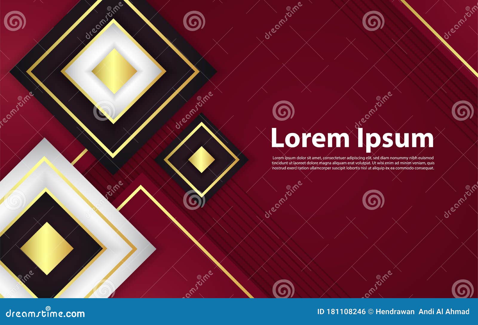 Abstract Luxury Dark Red Square Background. Abstract Geometric Design ...