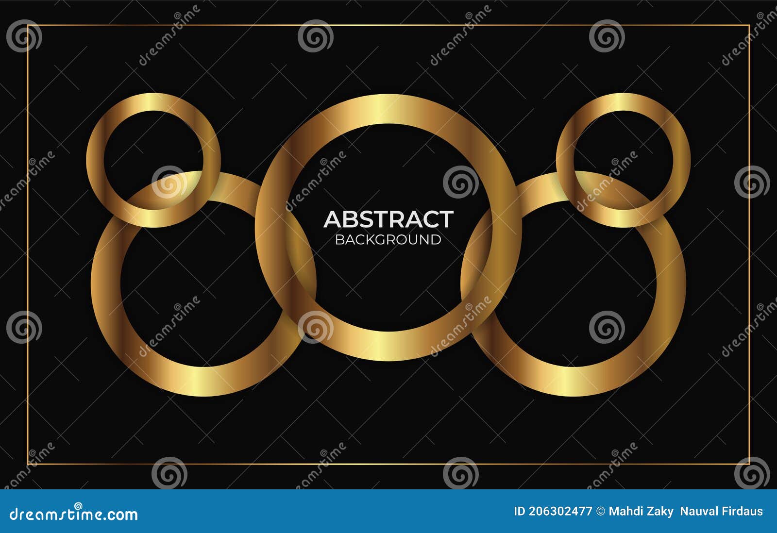 Abstract Circle Gold Luxury Background Design with Line Stock Vector ...