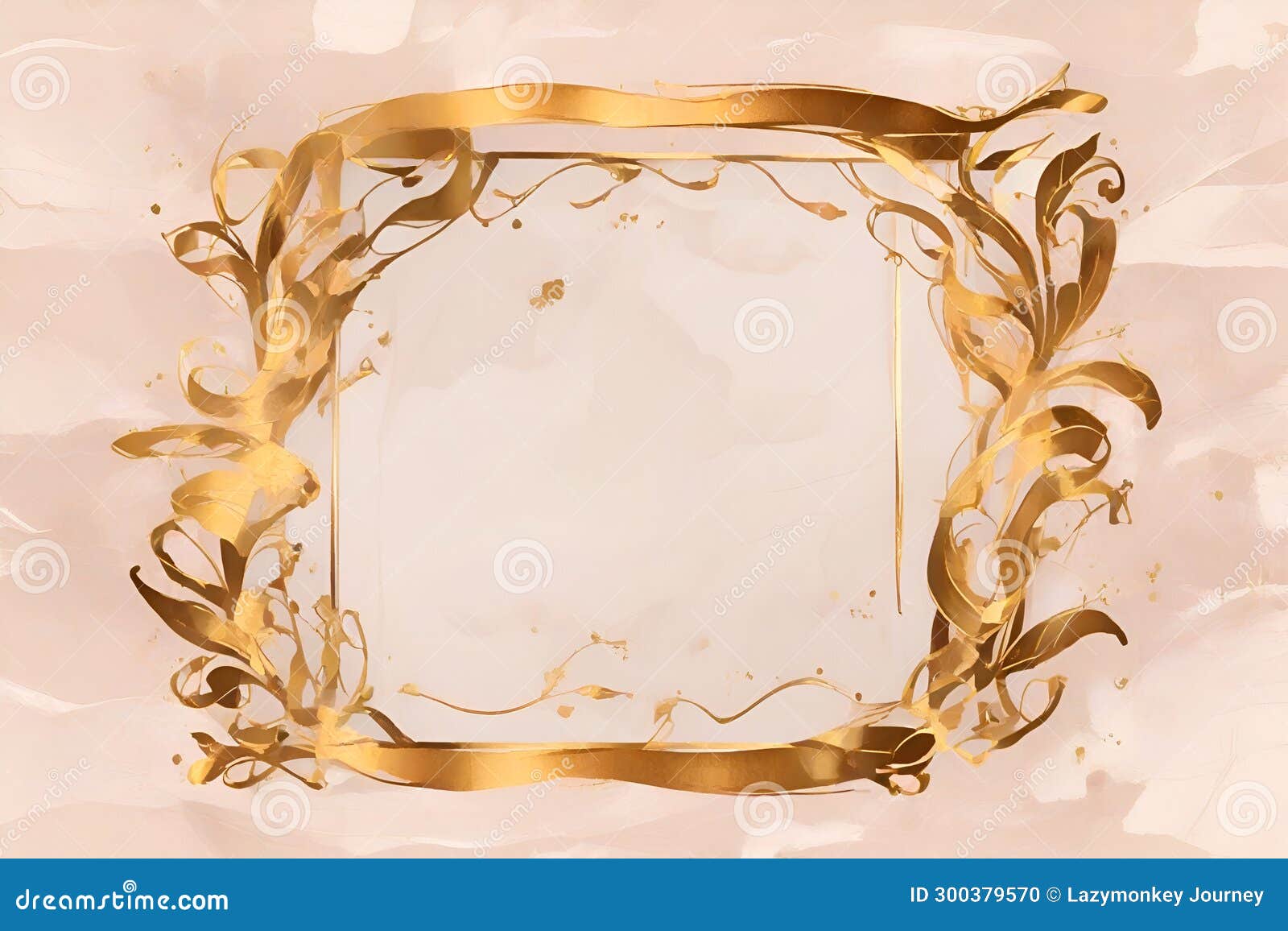Abstract Luxury Gold Invite Frame Design Stock Illustration ...