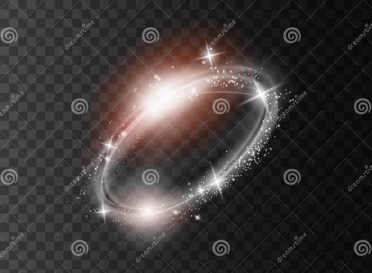 Abstract Luxury Golden Ring. Vector Light Circles and Spark Light ...
