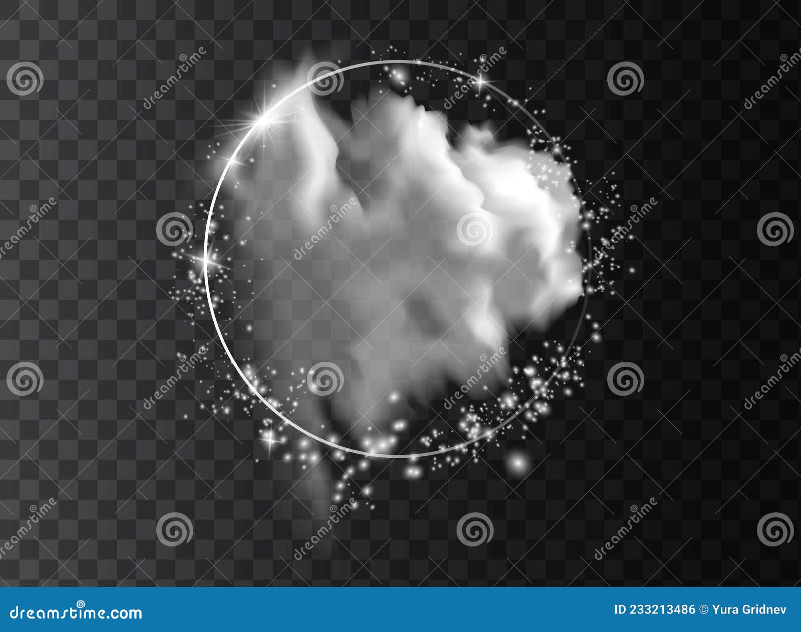 Abstract Luxury Golden Ring. Vector Light Circles and Spark Light ...