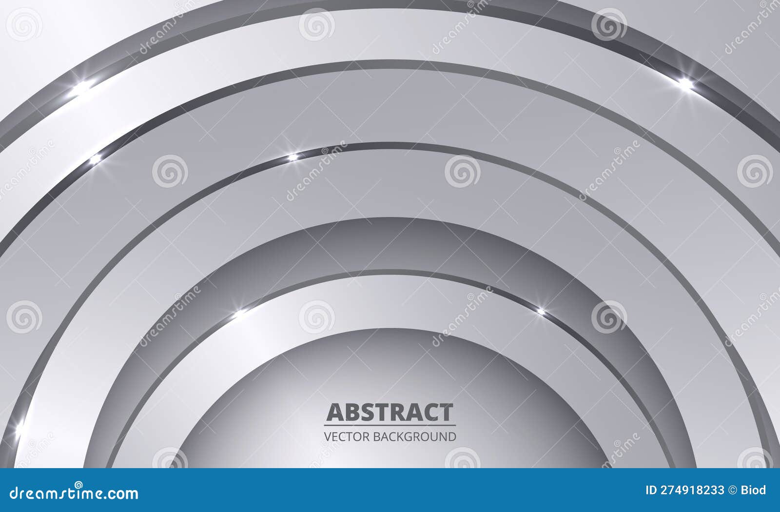 Abstract Luxury Silver Circles Line on Elegant Metallic Vector ...