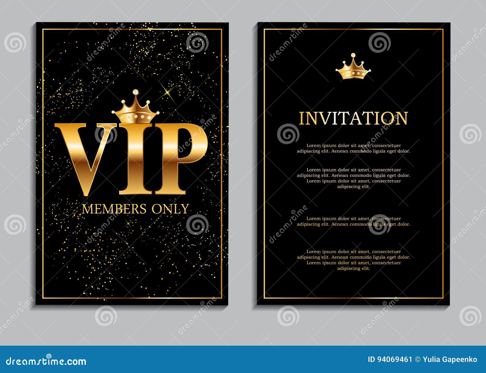 Abstract Luxury VIP Members only Invitation Background Vector Il Stock ...