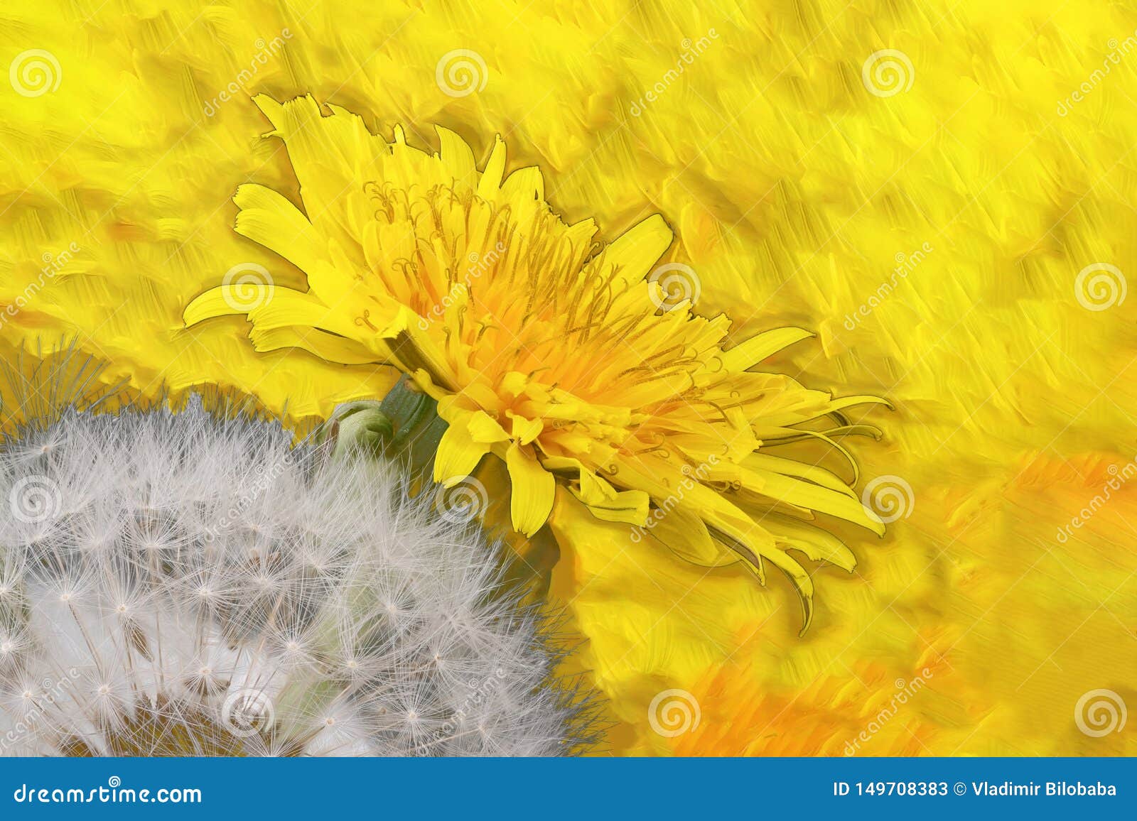 Abstract Lyrical Photo Collage Stock Image - Image of dandelion, field ...