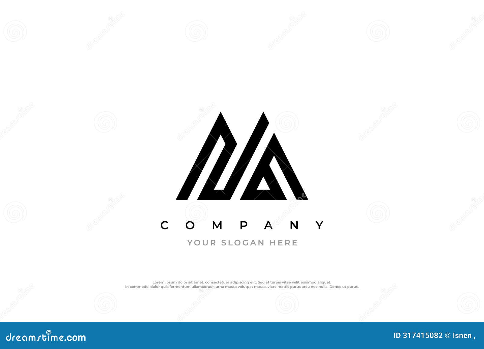 Abstract M Monogram Logo Design Stock Illustration - Illustration of ...