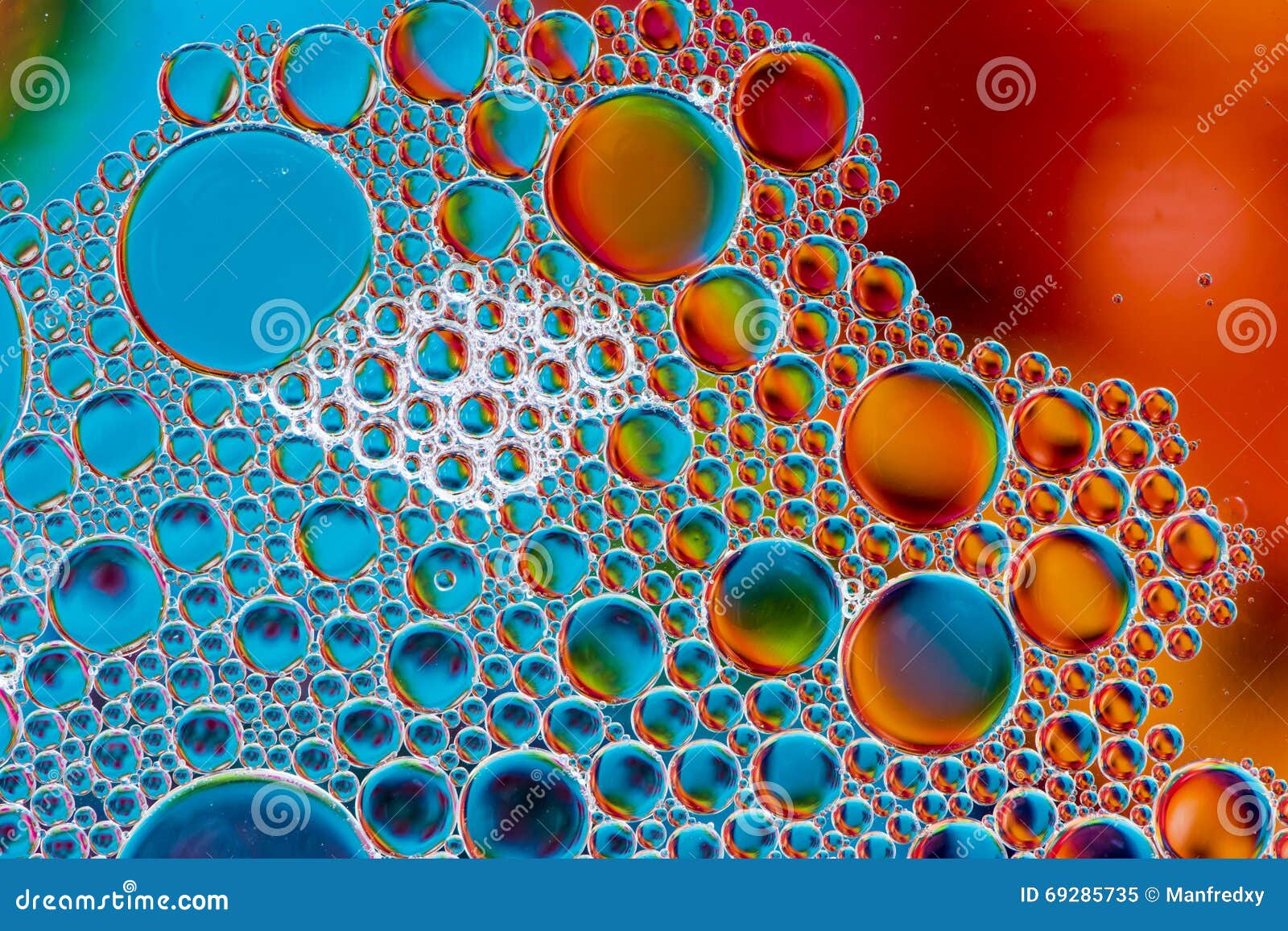 Abstract Macro Oil Bubbles stock image. Image of colourful - 69285735